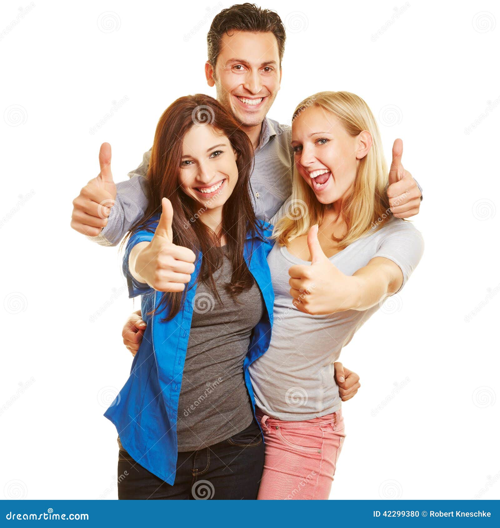 Three Happy Young People Holding Stock Photo - Image of apprenticeship ...