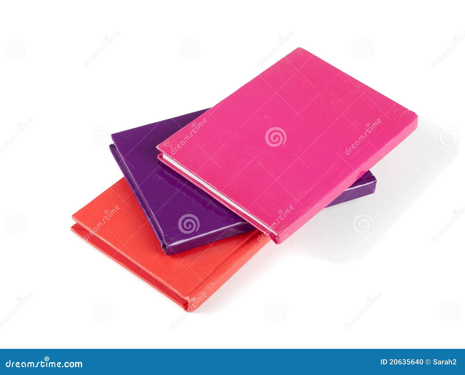 Three Hard Back Notebooks, Over White Stock Photo - Image of closed ...