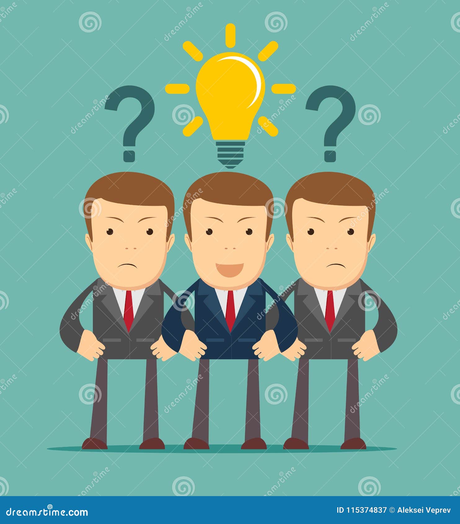 Three hard thinking men. stock vector. Illustration of cloud - 115374837