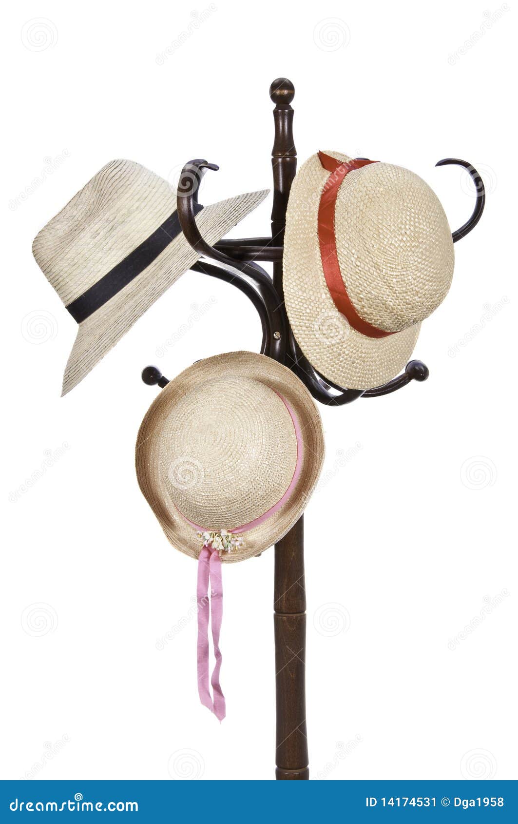 Three hats on a rack stock image. Image of family, protection - 14174531
