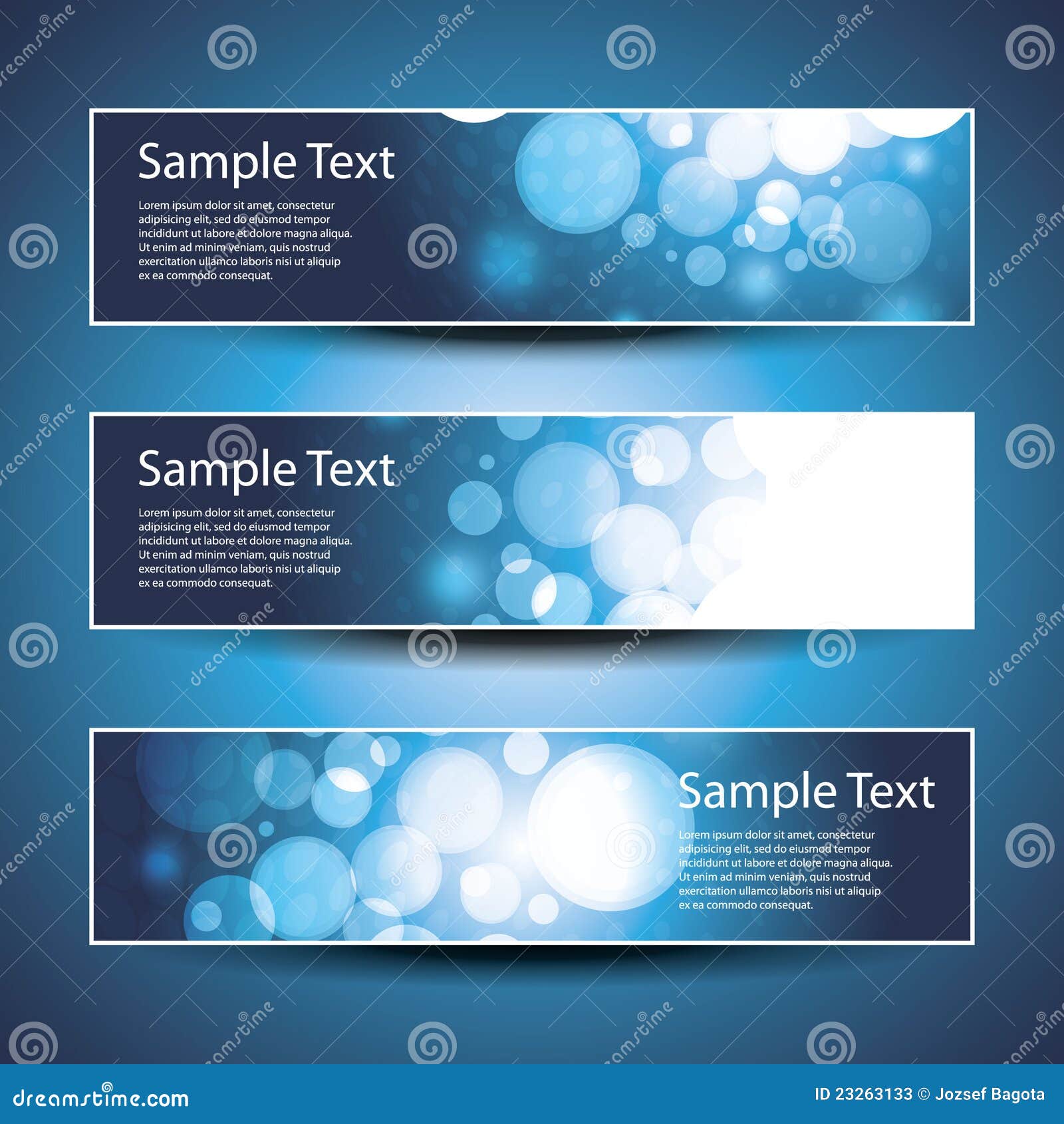 Three Header Designs stock vector. Illustration of bubble - 23263133