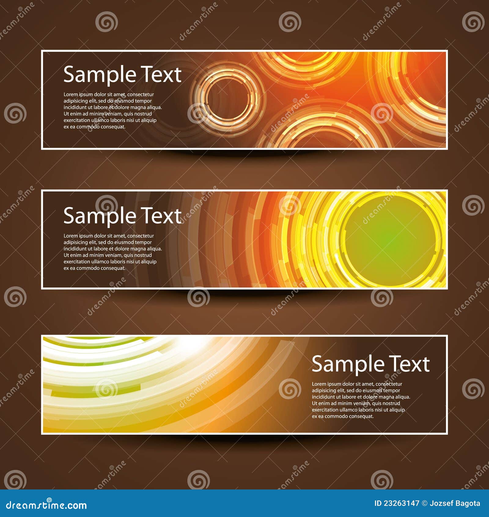 Three Header Designs stock vector. Illustration of brown - 23263147