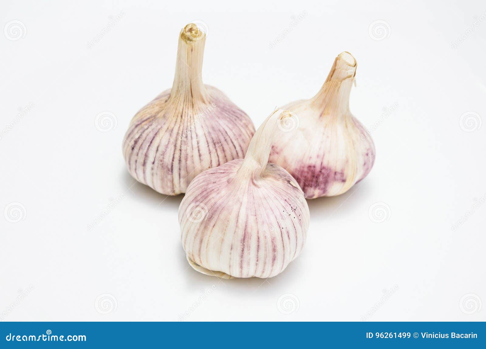 Three Heads of Garlic on White Stock Image - Image of gourmet, ripe ...