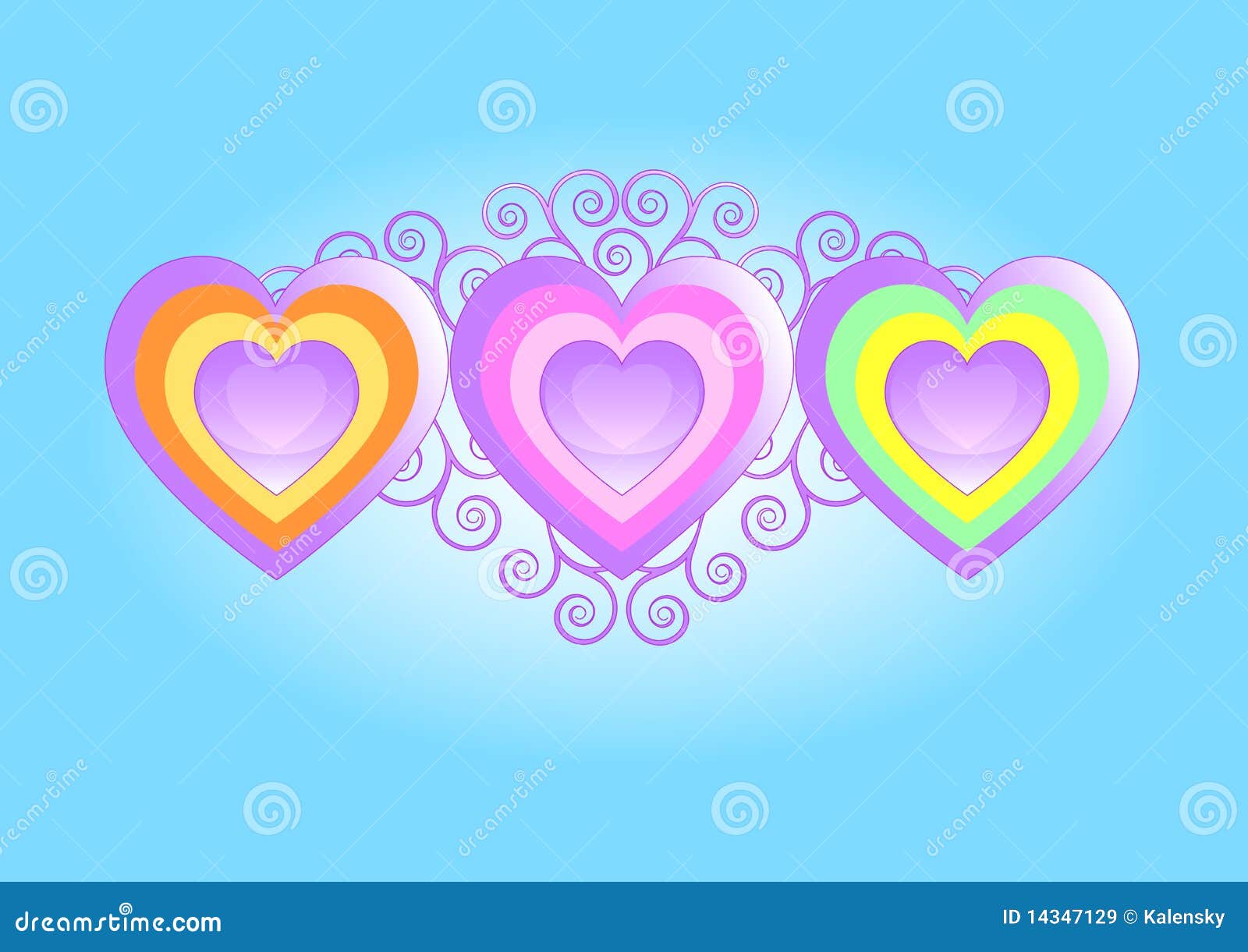 HP Bar. Three Hearts. Design Elements For Video Games. Vector Clipart ...