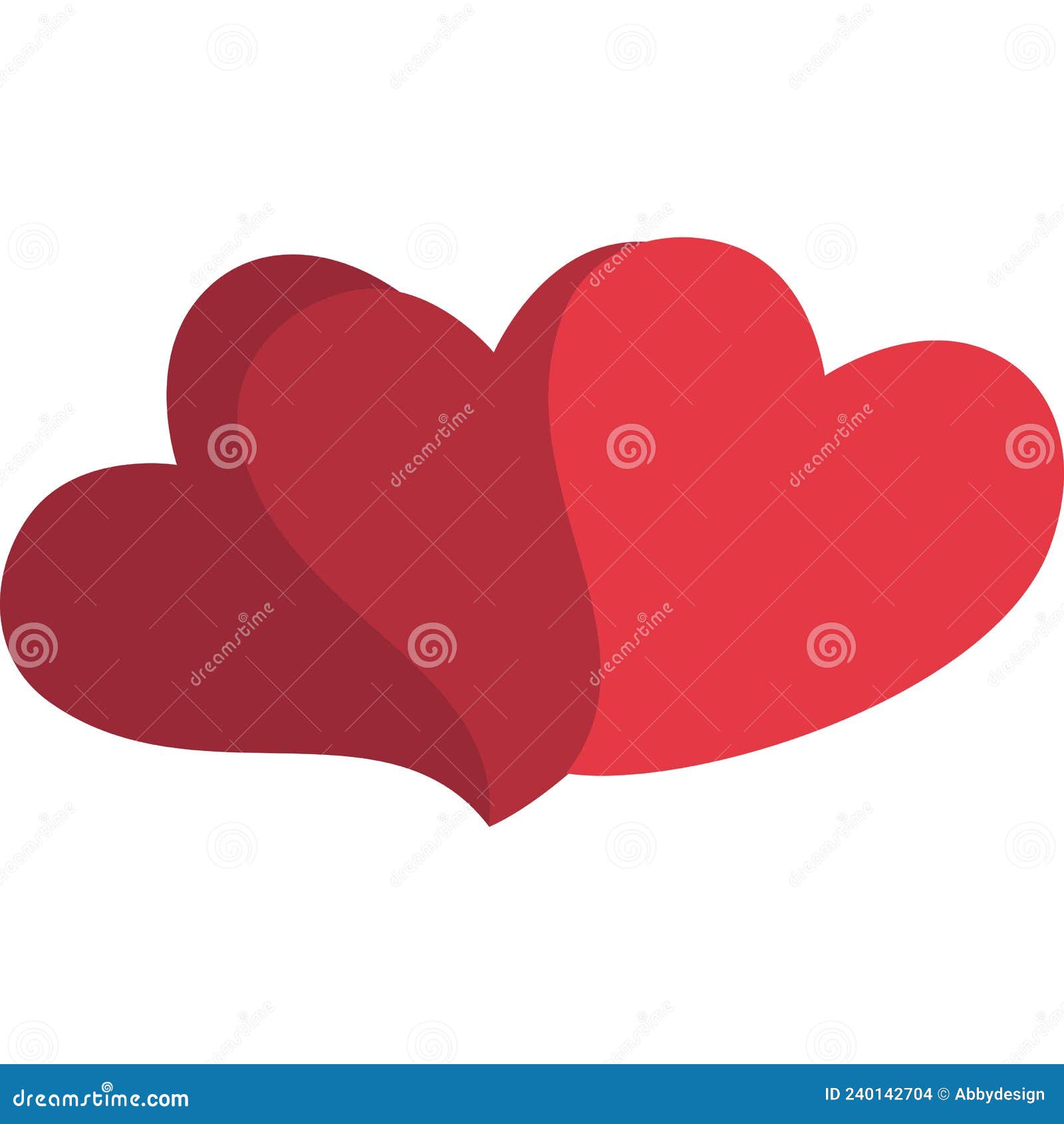 Three Hearts Filled Icon Vector Stock Vector - Illustration of love ...