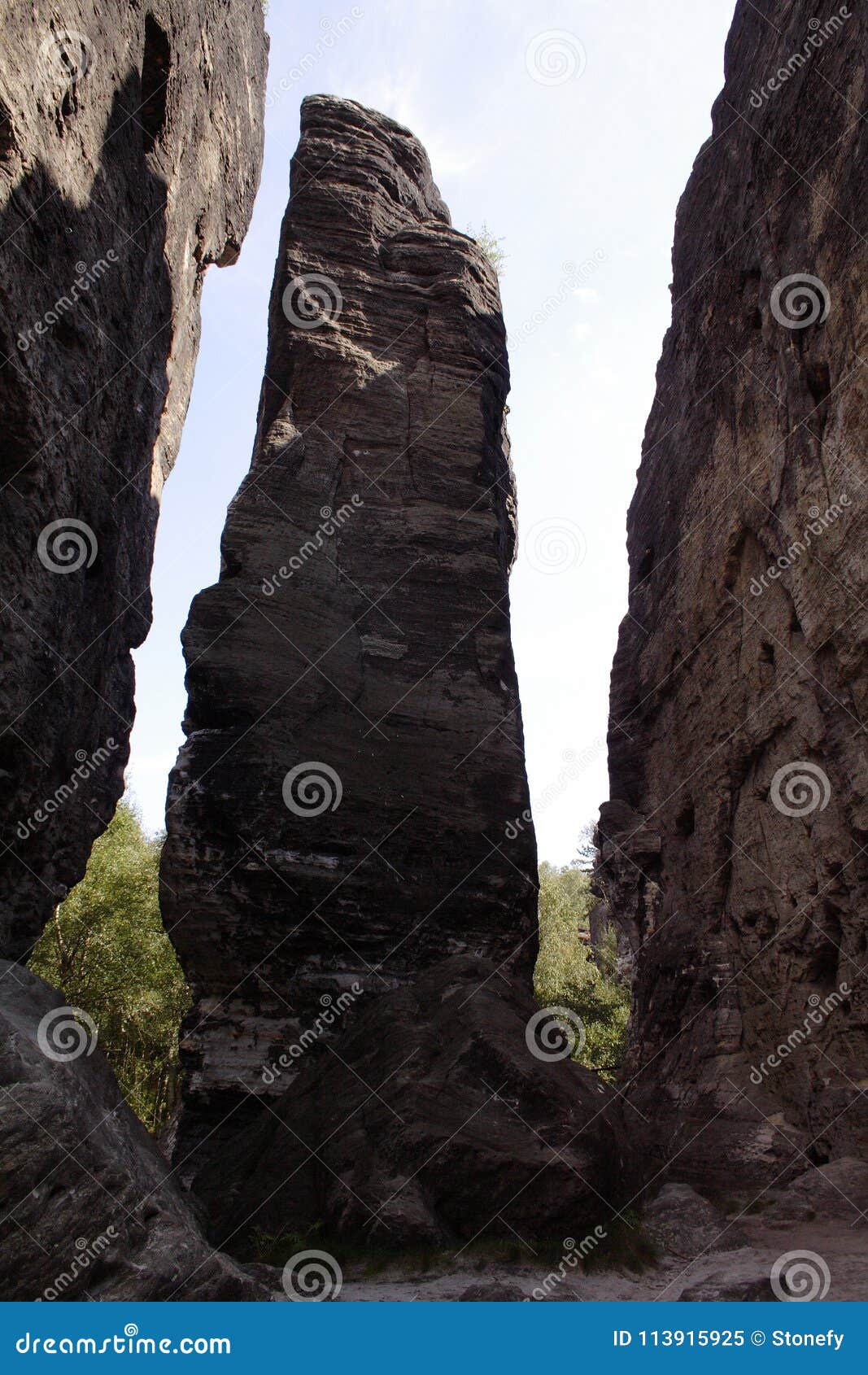 Three High Hard Solid Rock. Stock Image - Image of nature, monument ...