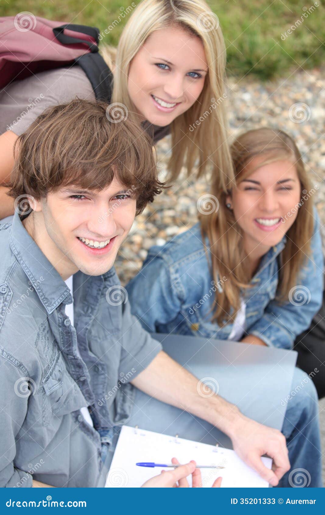 Three high school friends stock image. Image of laugh - 35201333