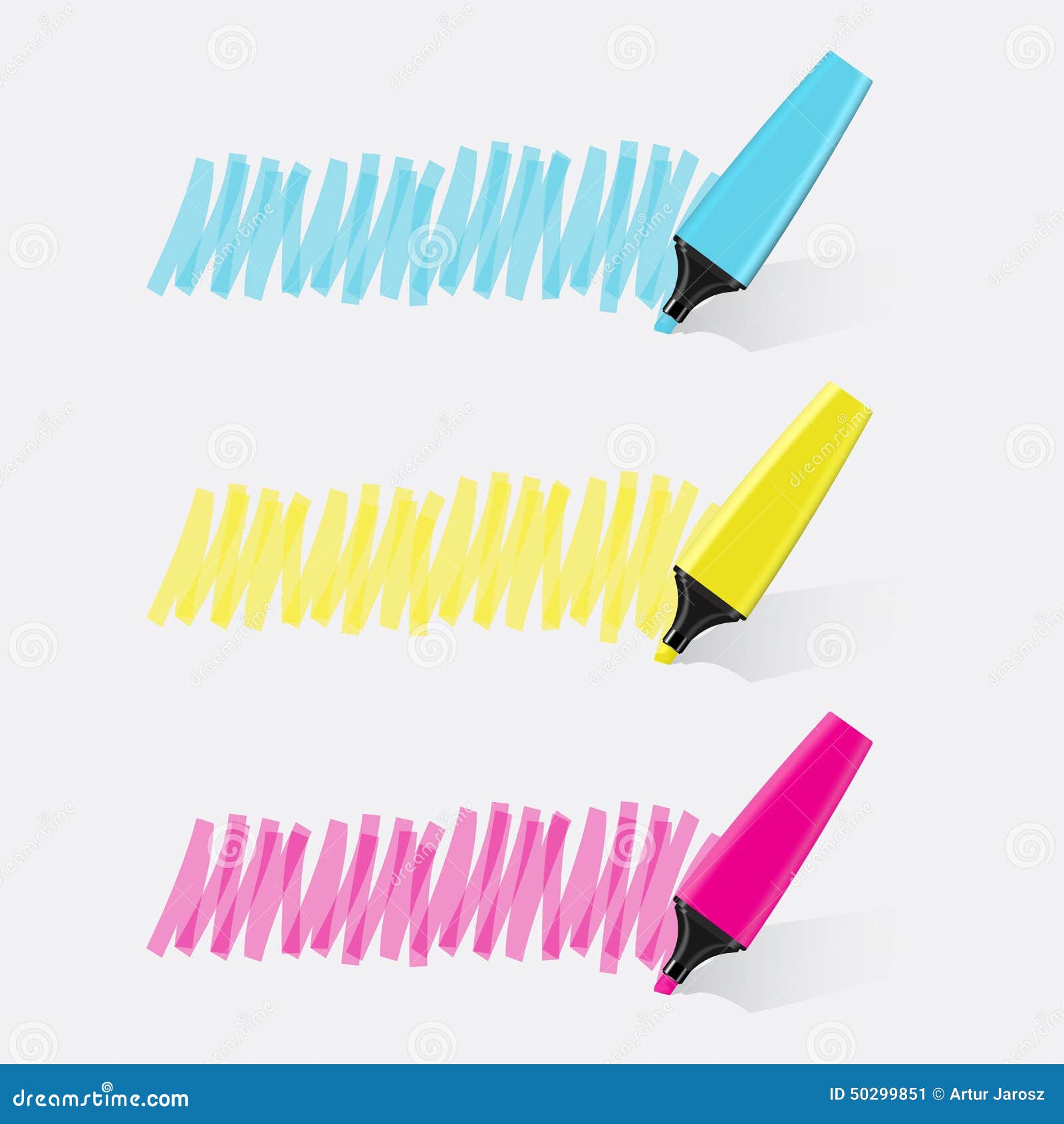 Three Highlighter Set Vector Stock Illustrations – 17 Three Highlighter ...