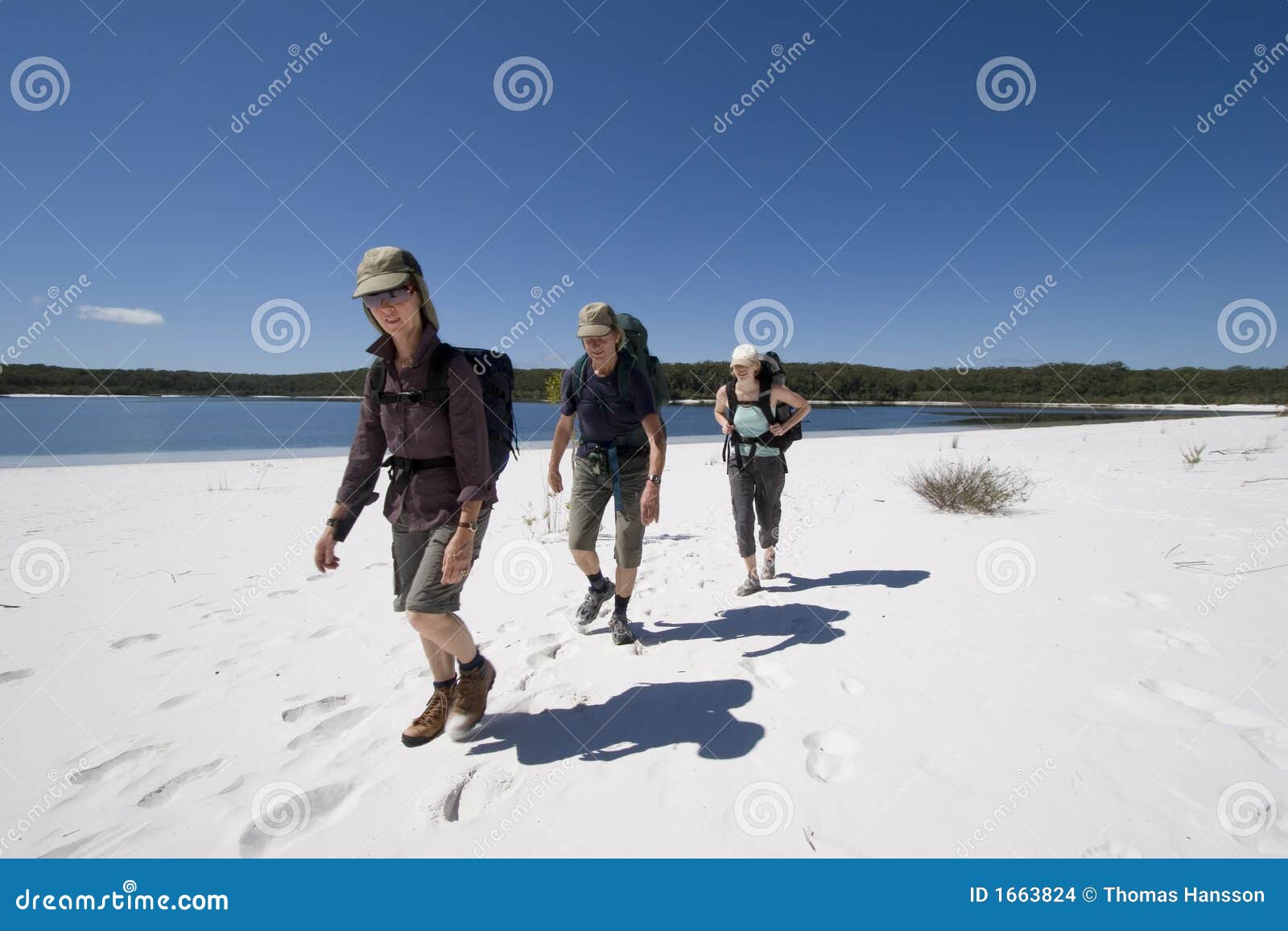 Three Hikers in Australia 7 Stock Photo - Image of family, exercise ...