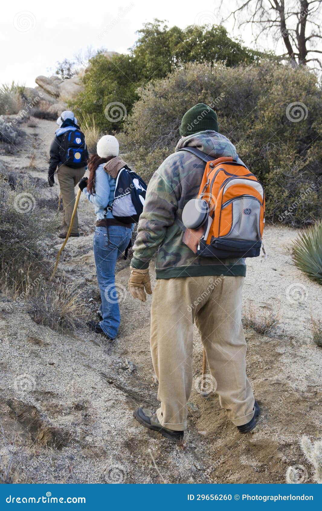 Three Hikers Hiking stock photo. Image of outdoors, daughter - 29656260