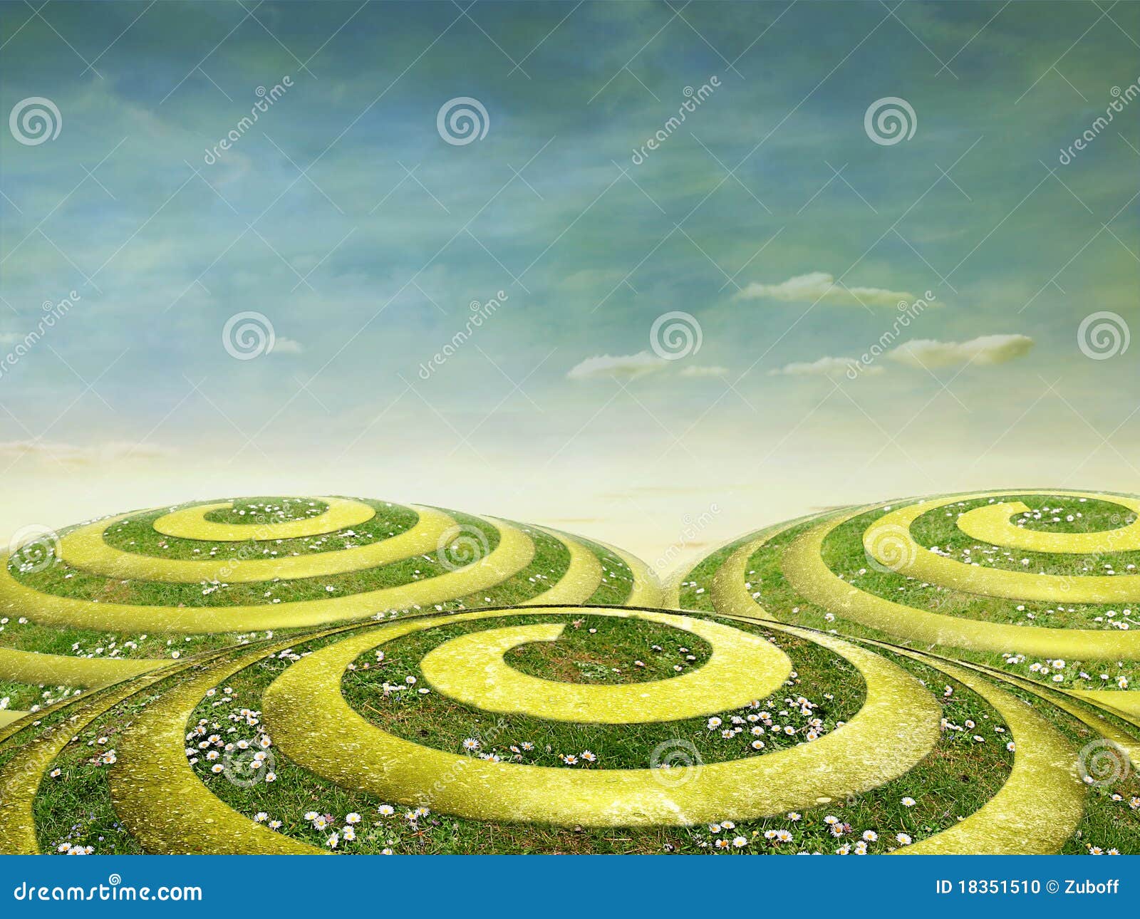 Three Hills stock illustration. Illustration of spiral - 18351510