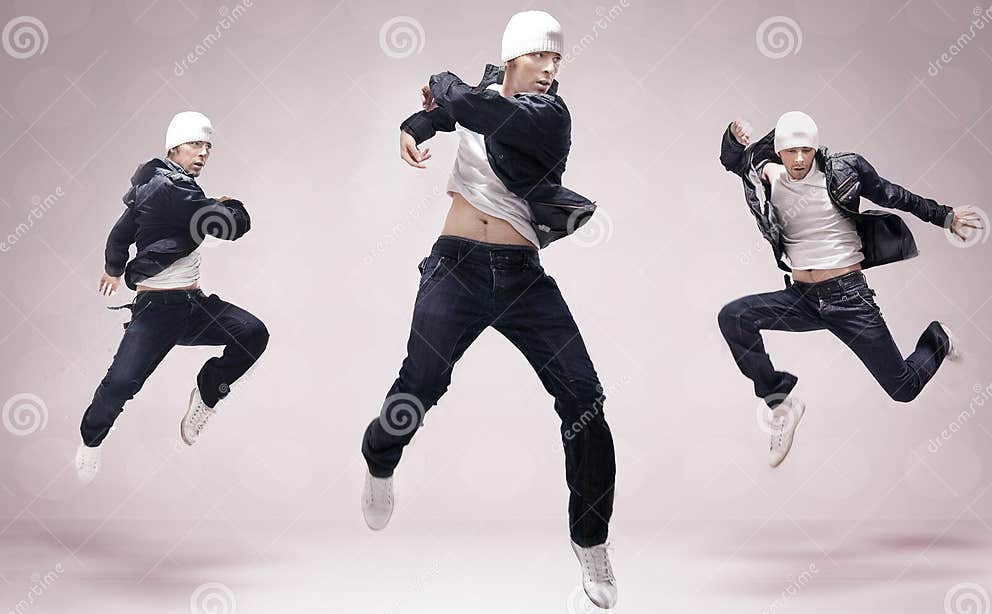 Three hip-hop dancers stock image. Image of bright, action - 9762137