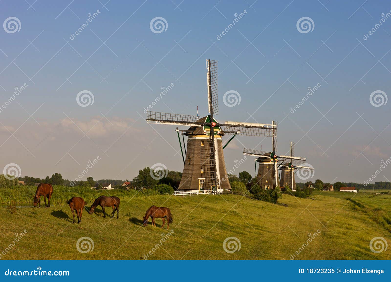 Three historic windmills stock image. Image of windmill - 18723235