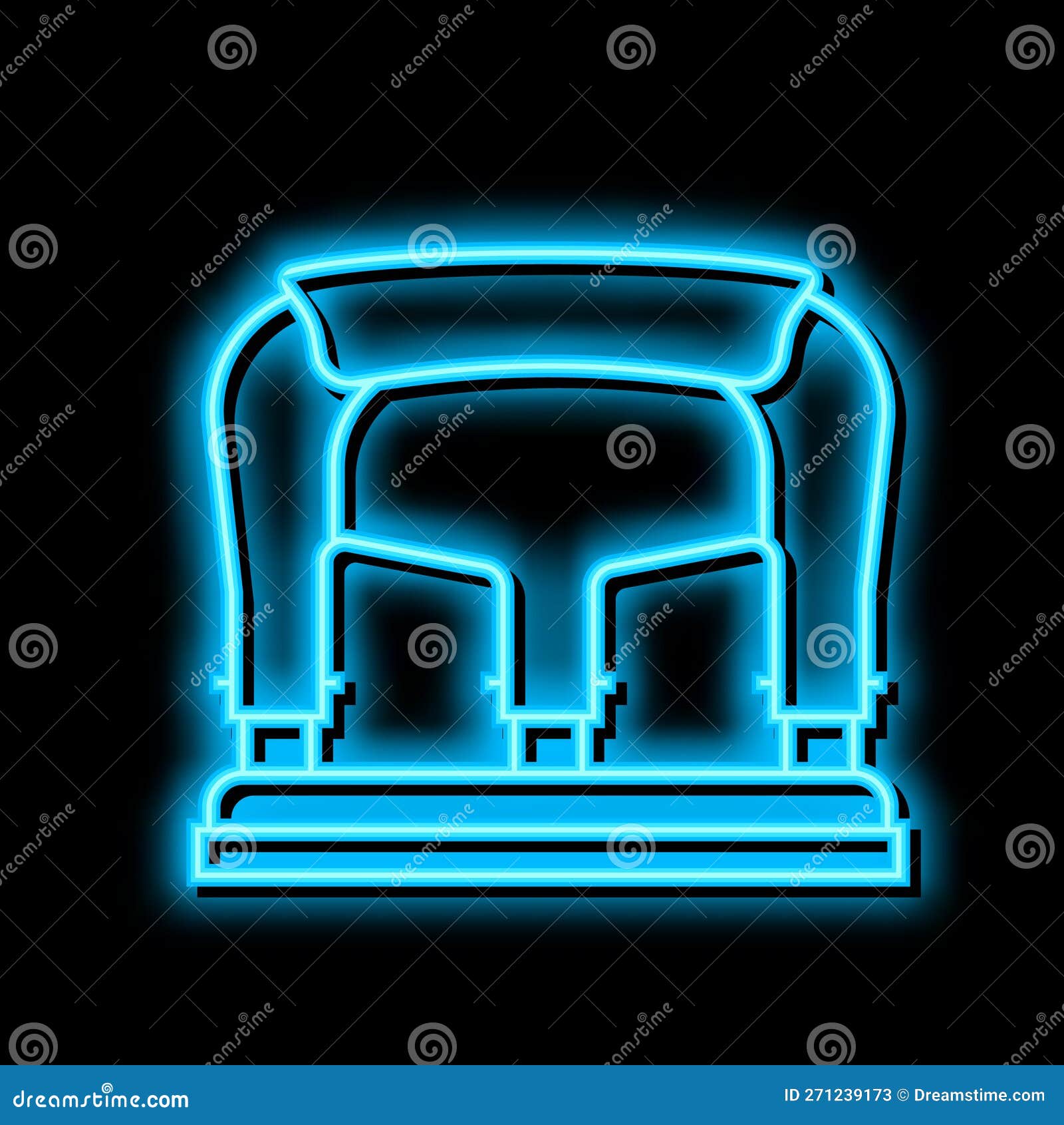 Three-hole Punch Neon Glow Icon Illustration Stock Vector ...