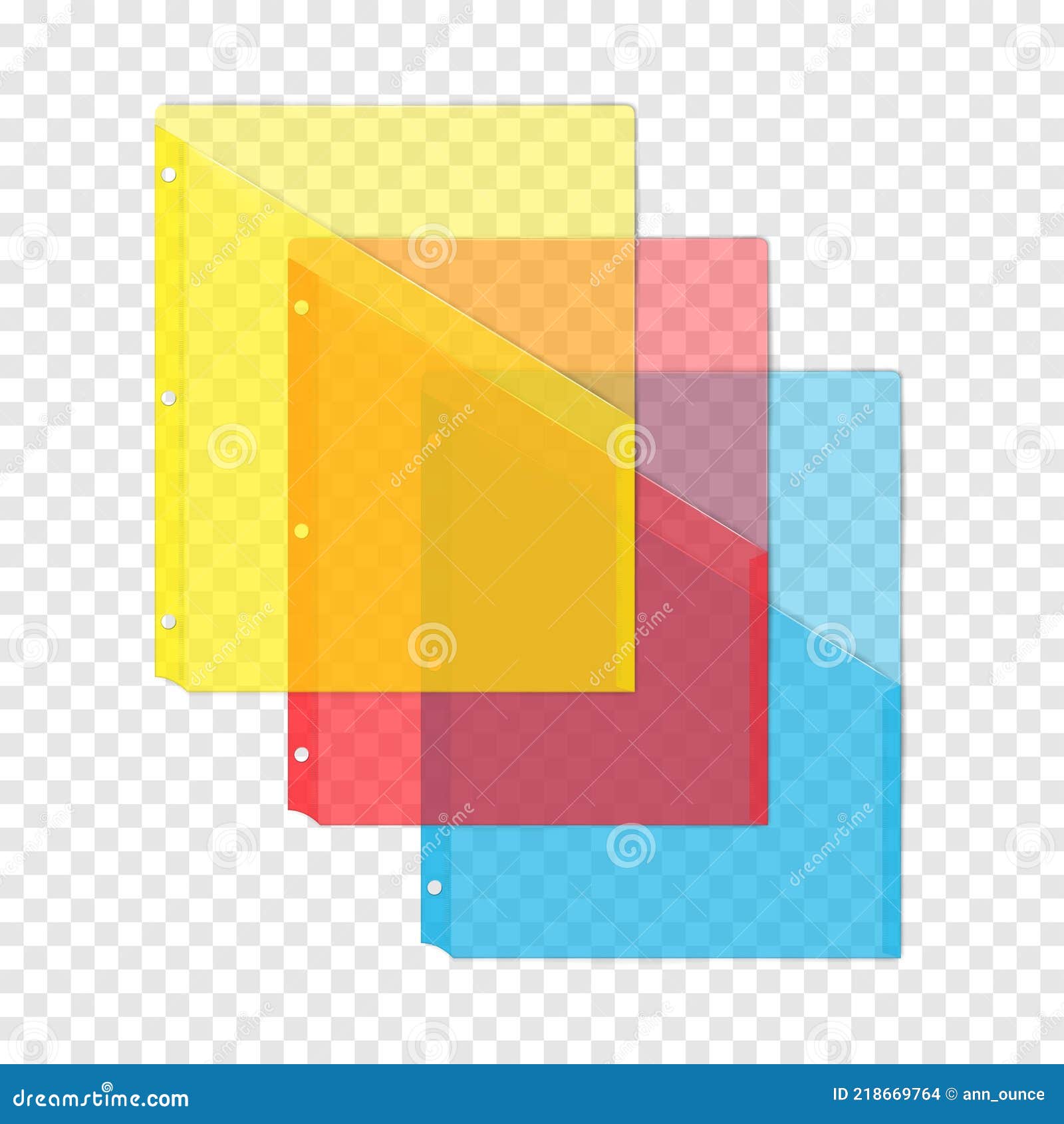 Three Hole Punched Clear Plastic File Jacket for Ring Binder on ...