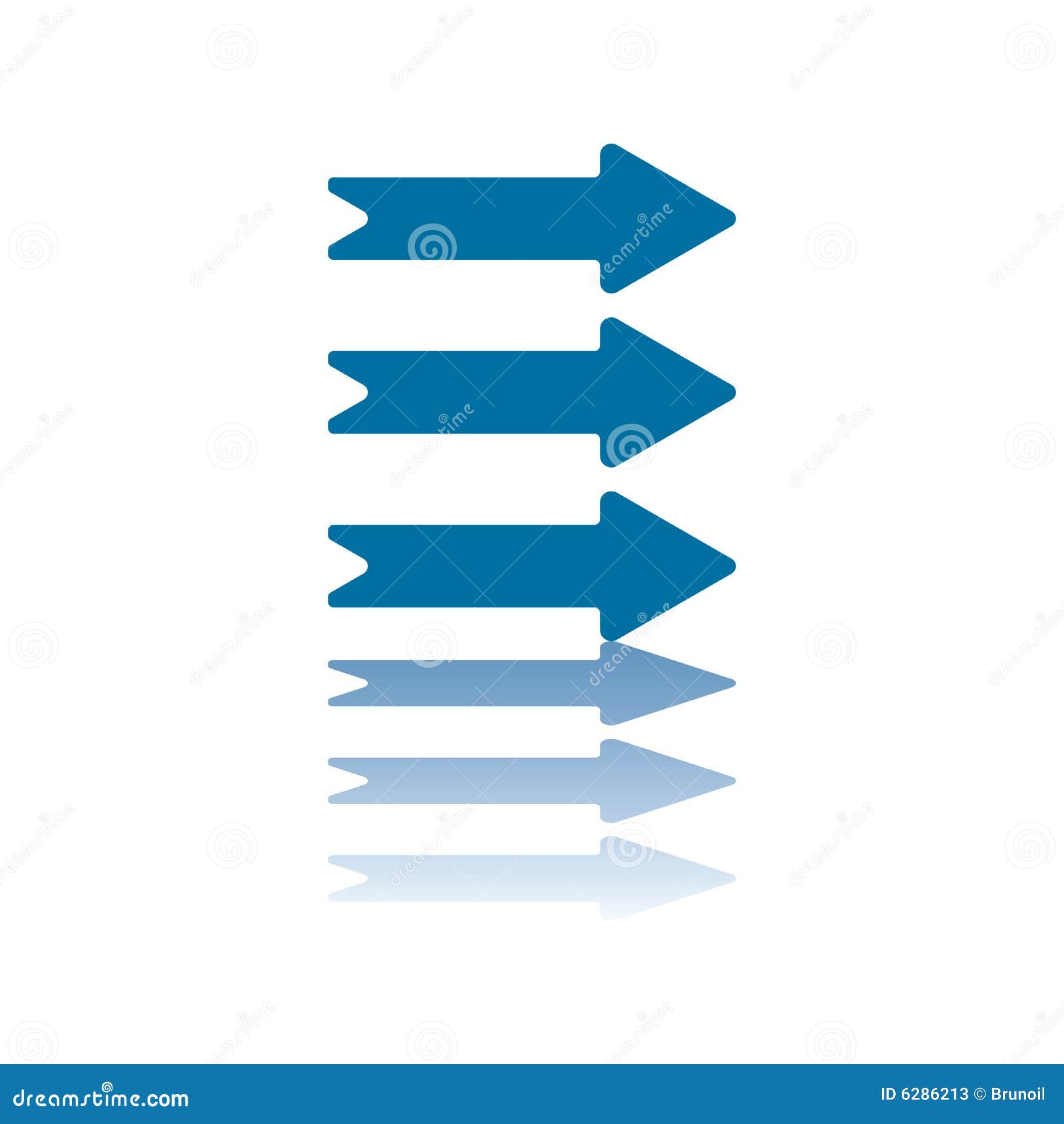 Three Horizontal Arrows Right Stock Vector - Illustration of ...