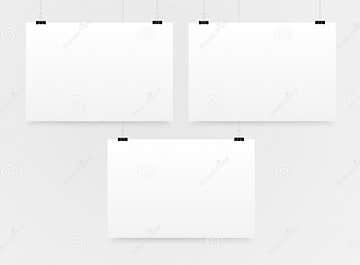 Three Horizontal Poster Mockup A4. Mock-up. Stock Vector - Illustration ...