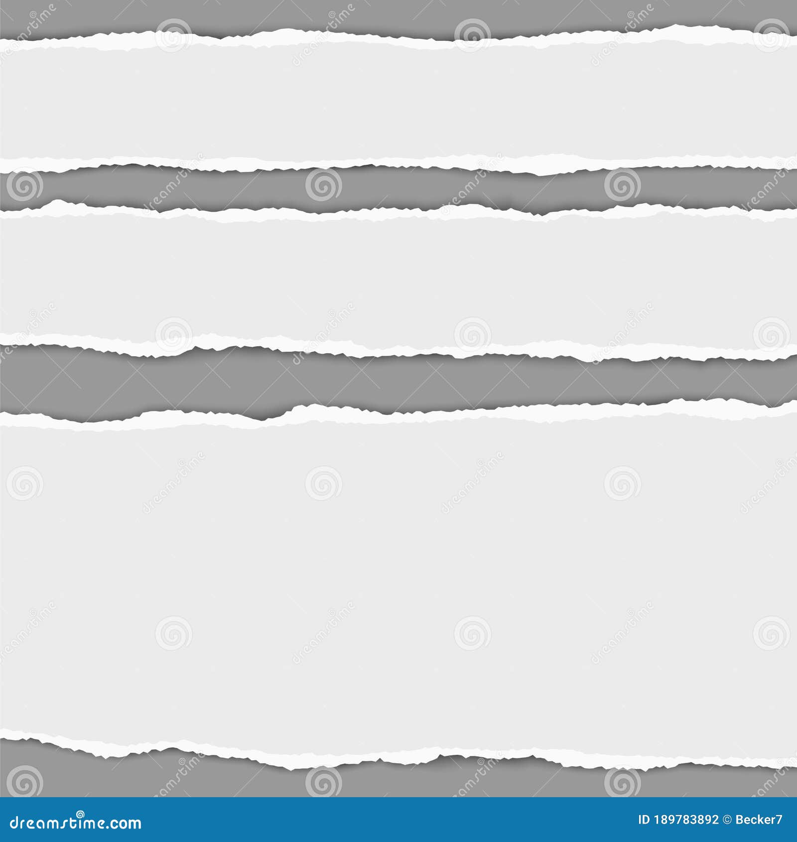 Ripped Notes. Cut Strip White Papers Collection Torned Notes Vector ...