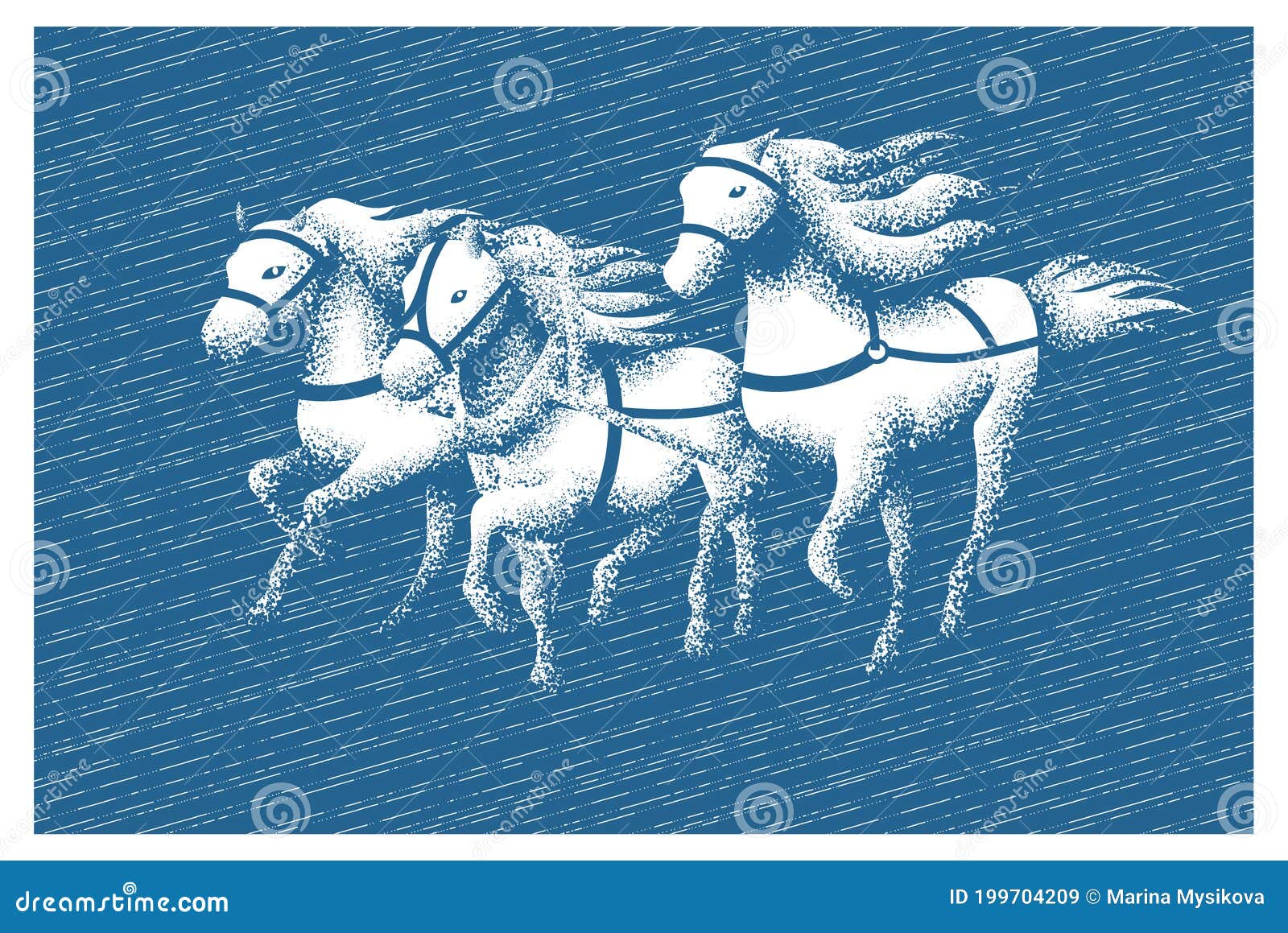 Horses Galloping Illustration | CartoonDealer.com #12103502