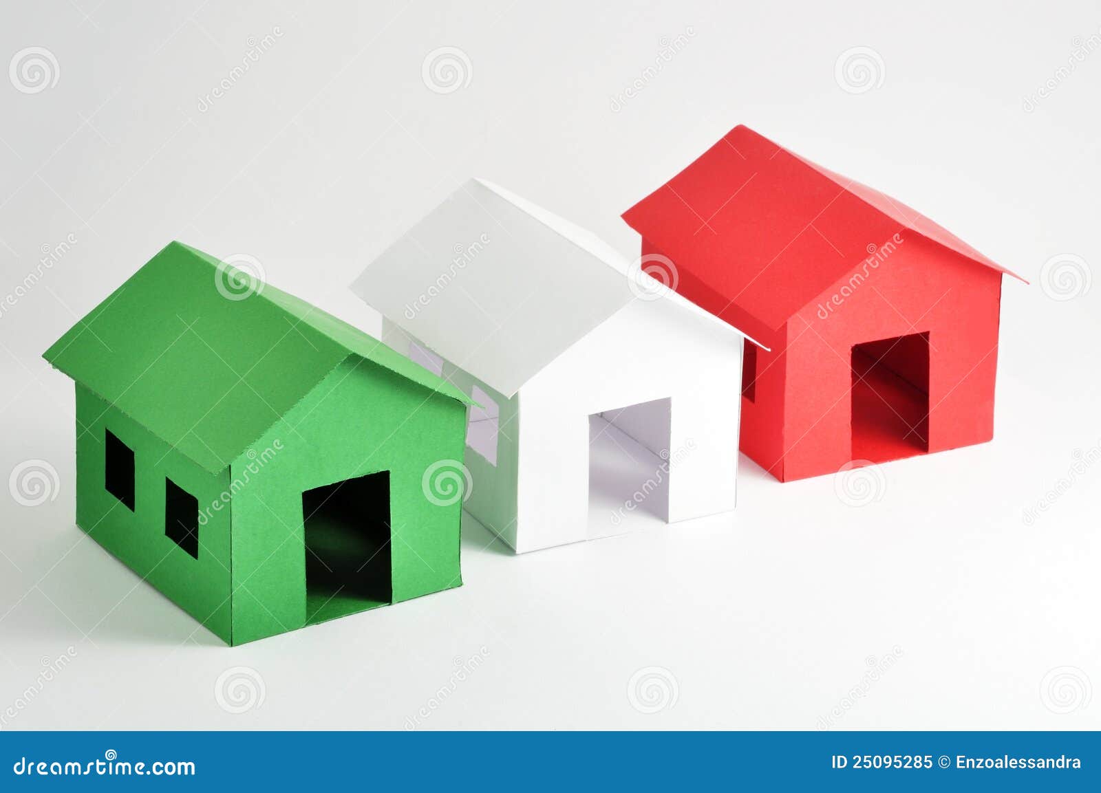 Three houses stock image. Image of italy, building, housing - 25095285