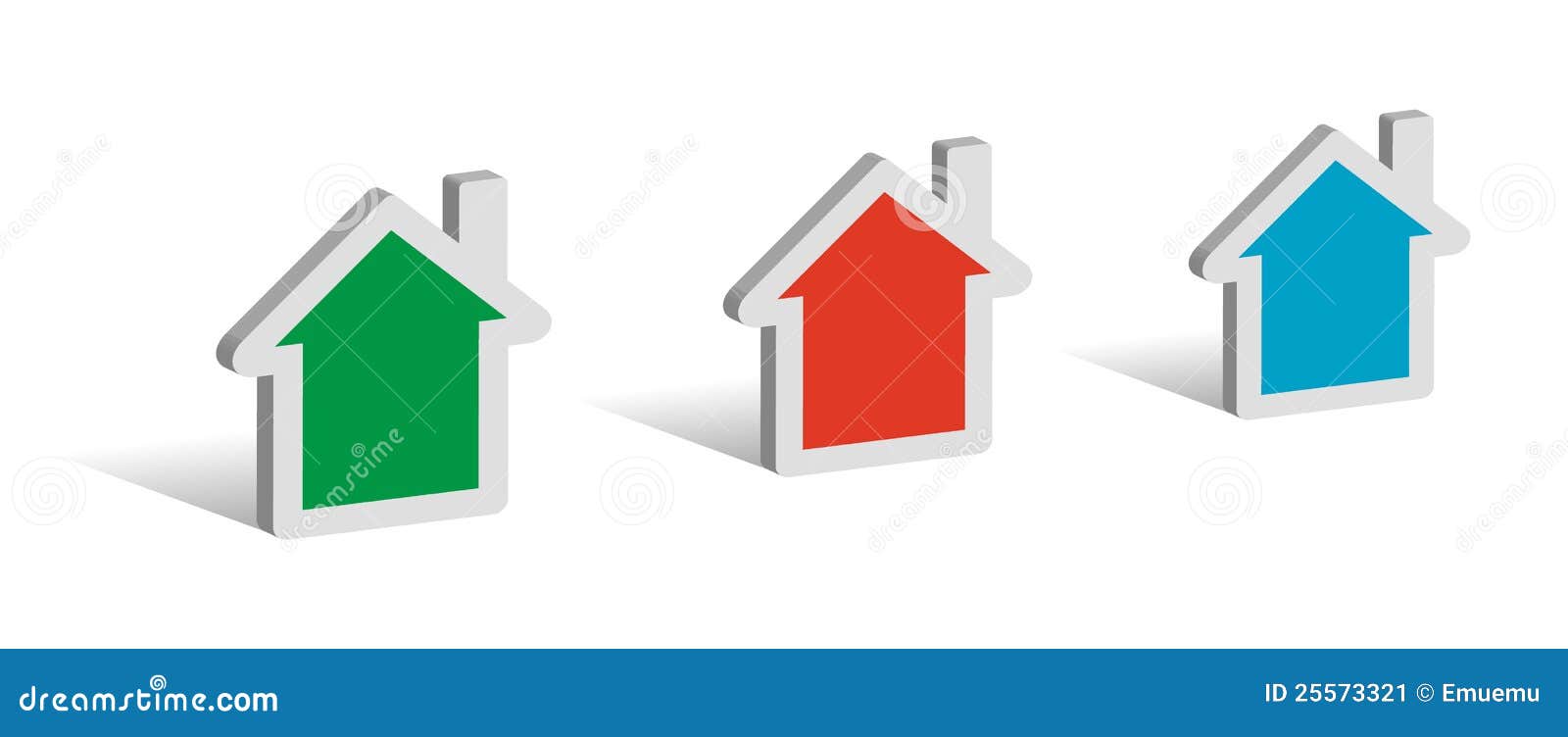 Three houses stock vector. Illustration of development - 25573321