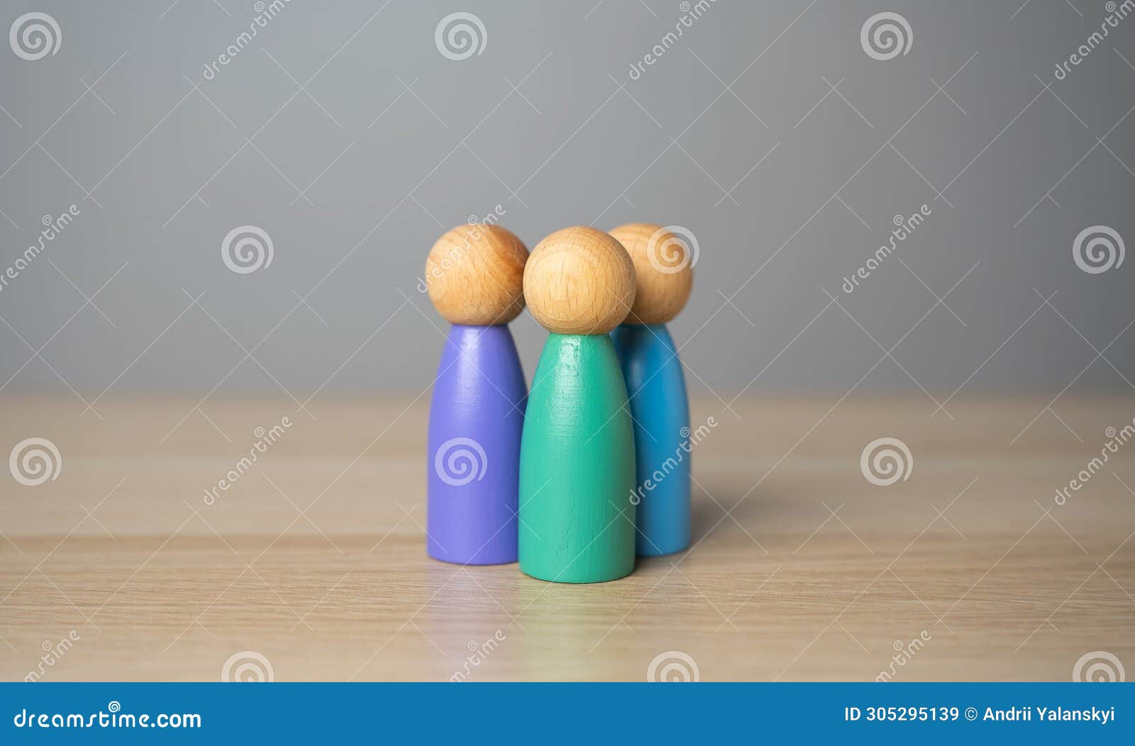 Three Human Figures. Team or Group. Assistance, Cooperation and ...