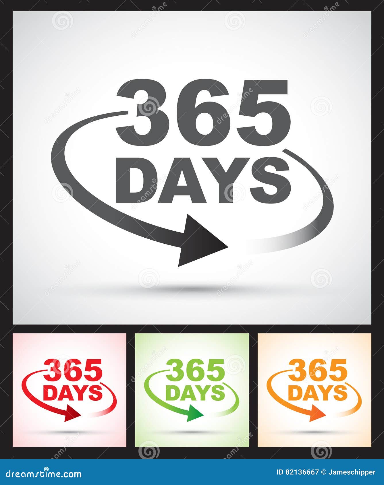 Three Hundred and Sixty Days Icon Stock Vector - Illustration of sixty ...