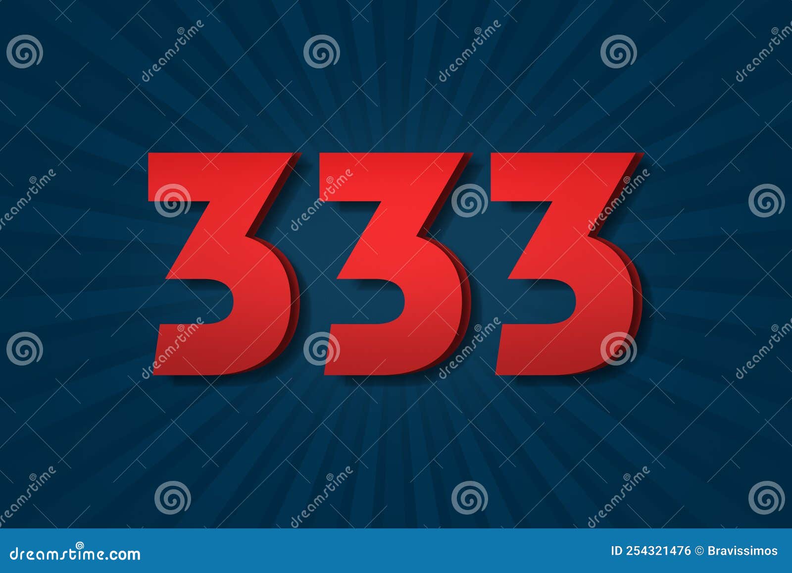 333 Three Hundred and Thirty-three Number Count Template Poster Design ...