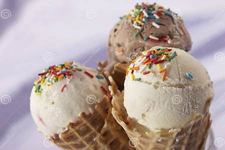 Three ice-cream stock photo. Image of meal, macro, sugar - 804450