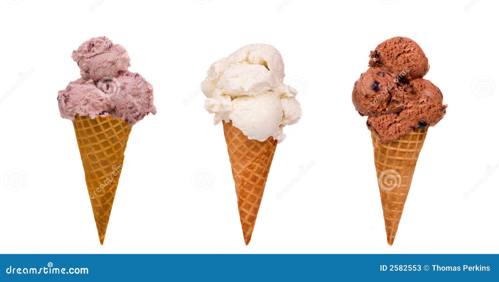 Three Ice Cream Cones stock image. Image of flavor, dairy - 2582553 Three Ice Cream Cones stock image. Image of flavor, dairy - 2582553
