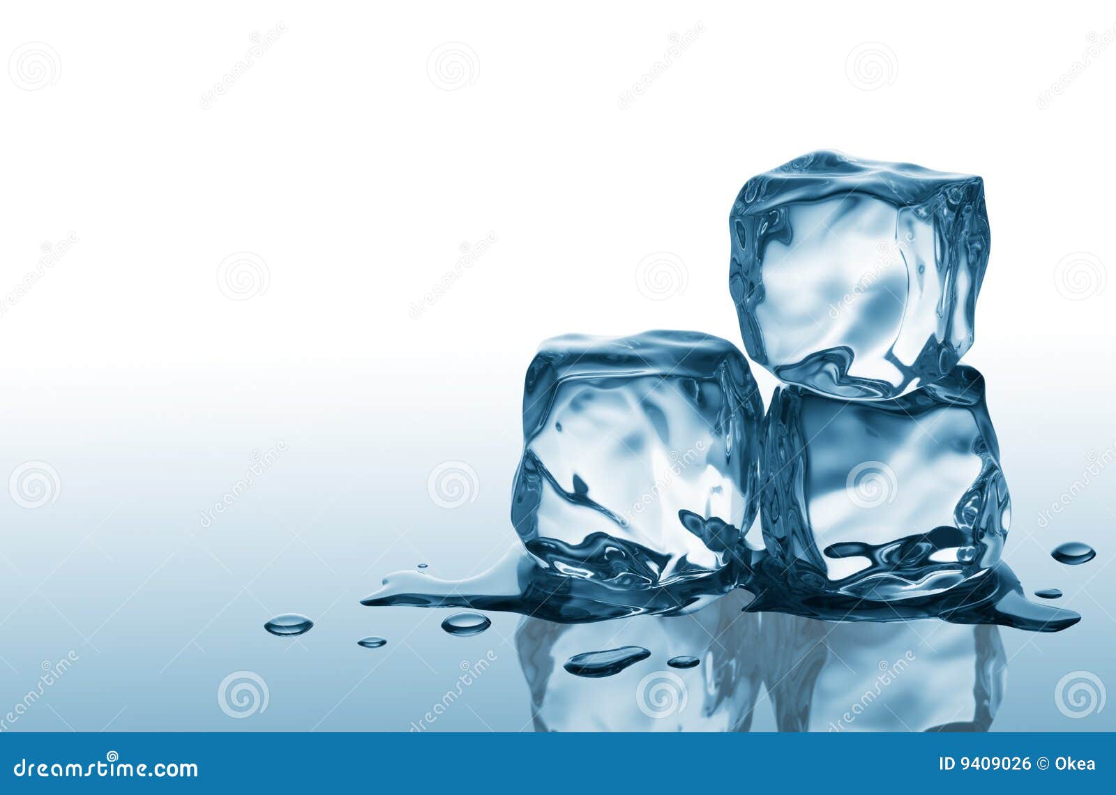 Three ice cubes stock photo. Image of cool, space, cold - 9409026