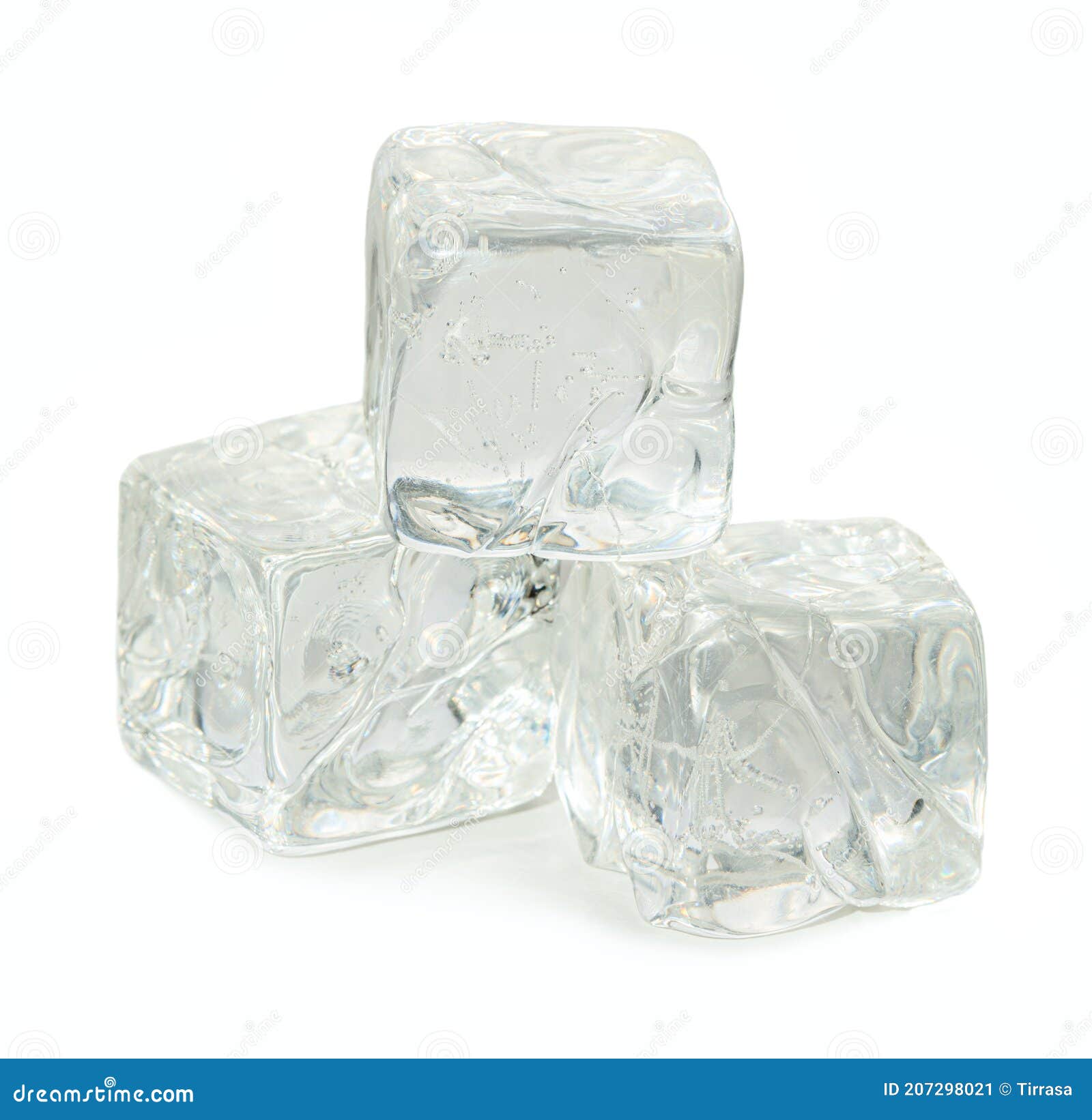 Three ice cubes stock image. Image of icecube, isolated - 207298021
