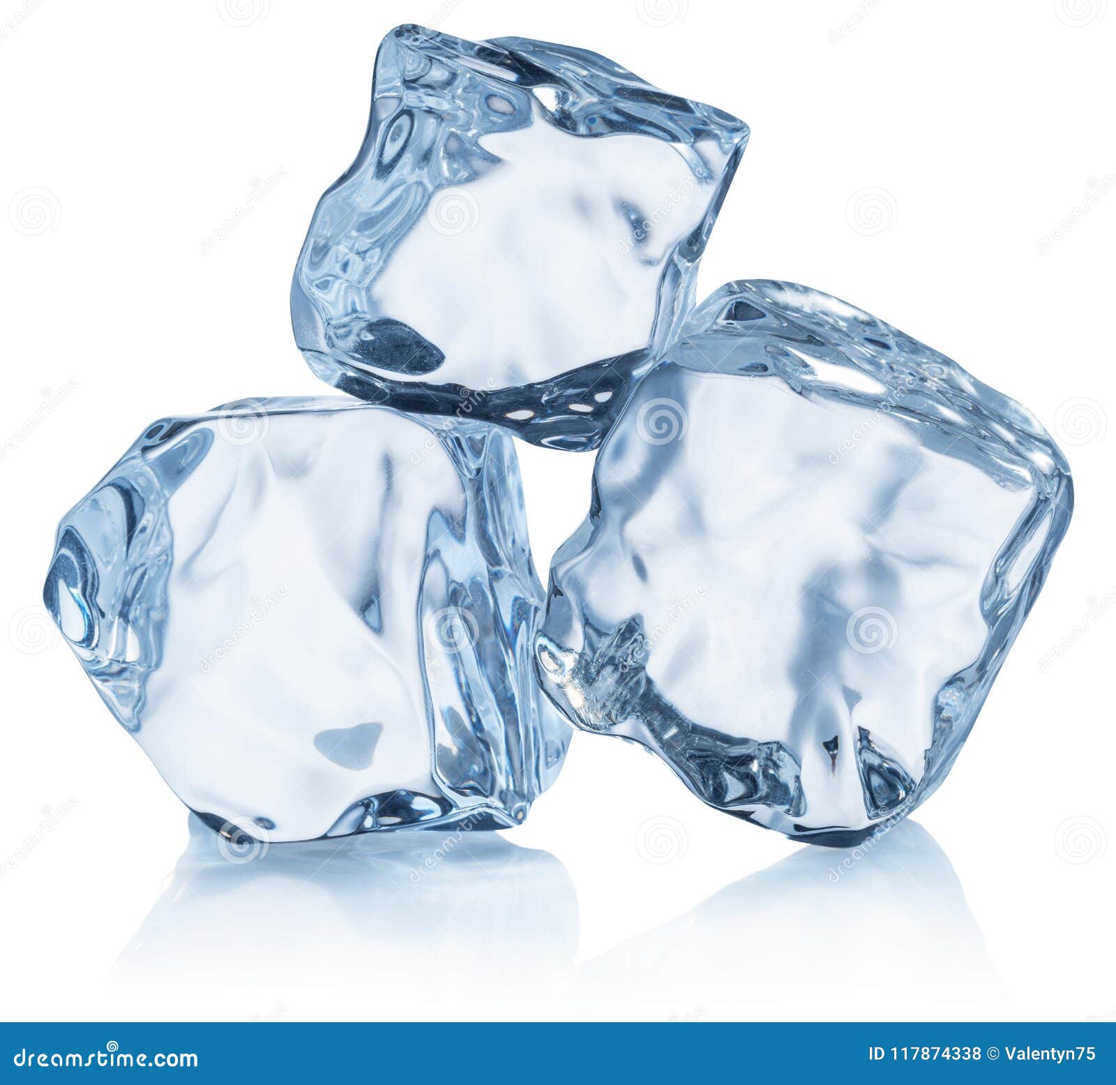 Three Ice Cubes. Macro Shot. Clipping Path Stock Photo - Image of cube ...