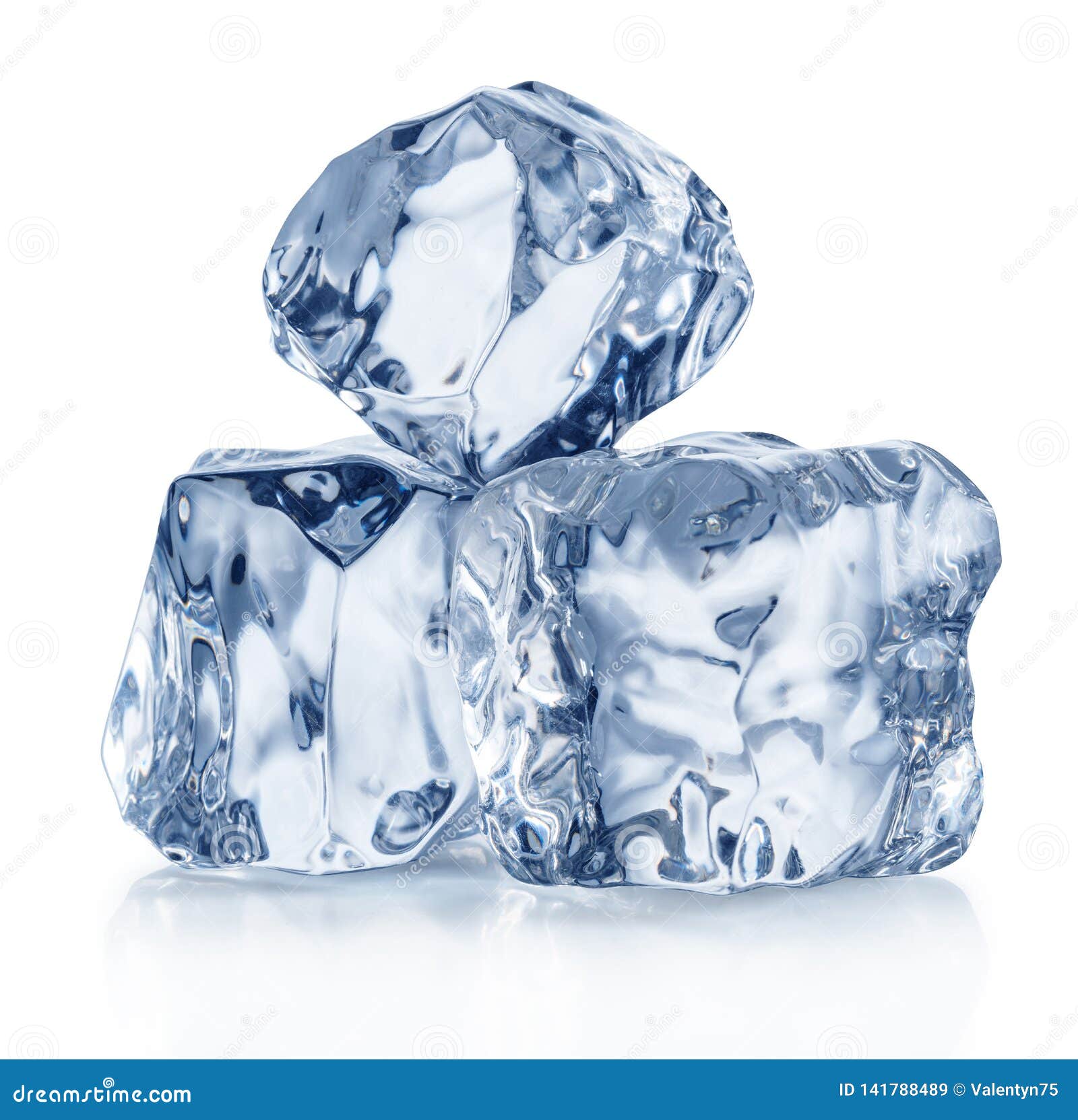 Three Ice Cubes. Macro Shot Stock Image - Image of beautiful, frost ...