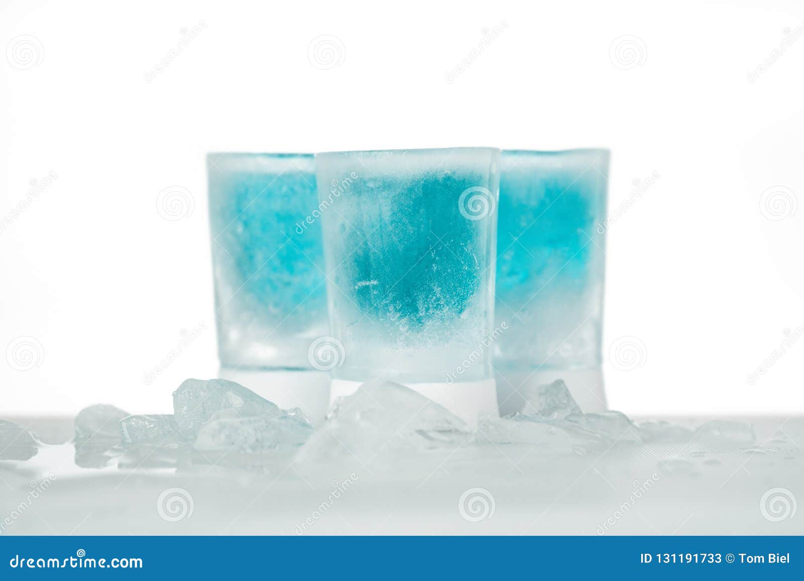 Three Ice Shots stock image. Image of vodka, shooter - 131191733