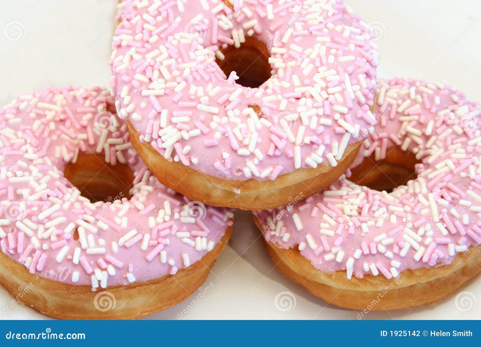 Three Iced Donuts stock photo. Image of isolated, baked - 1925142