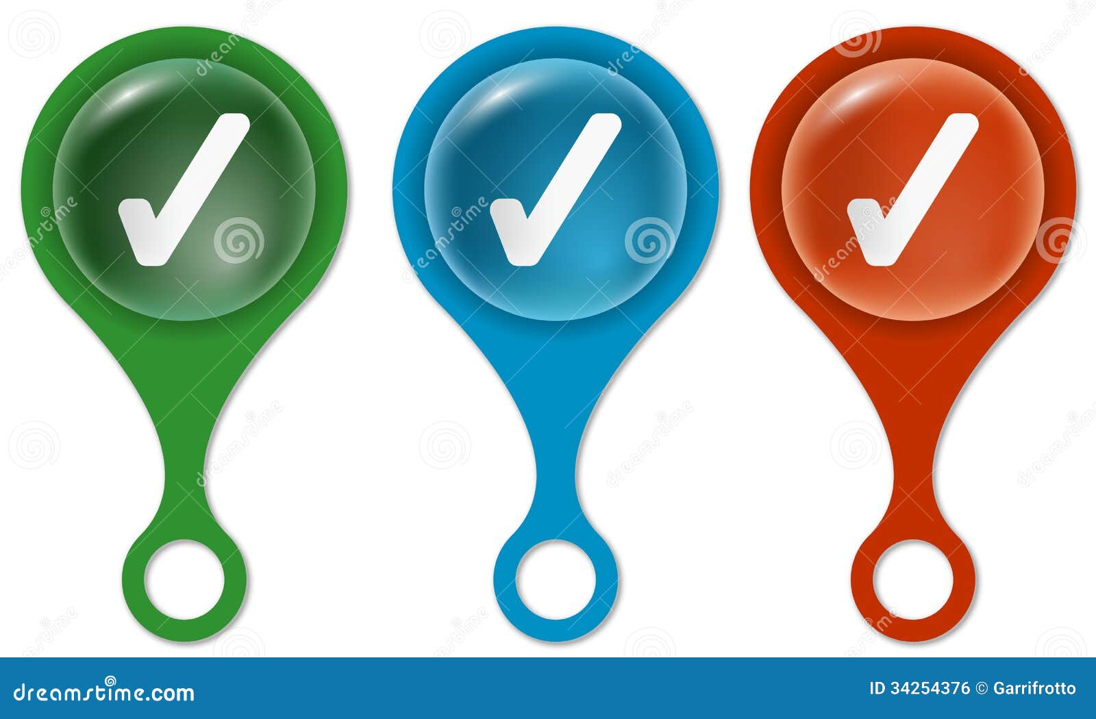 Three icons with check box stock vector. Illustration of pattern - 34254376