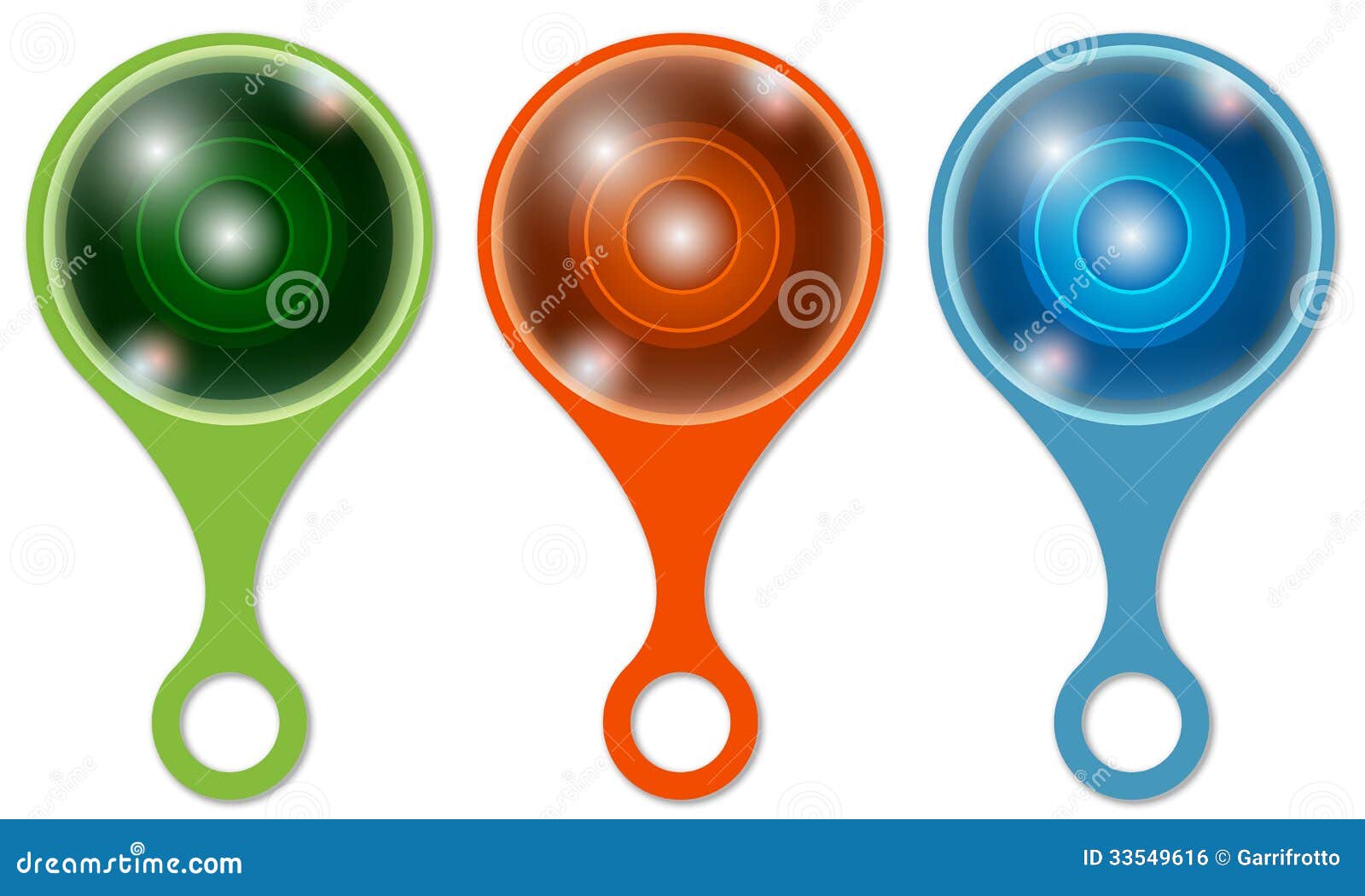 Three icons stock vector. Illustration of symbol, label - 33549616