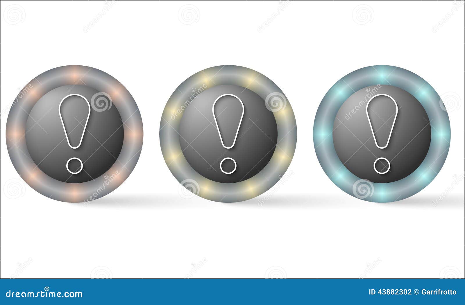 Three icons stock vector. Illustration of frame, hazard - 43882302