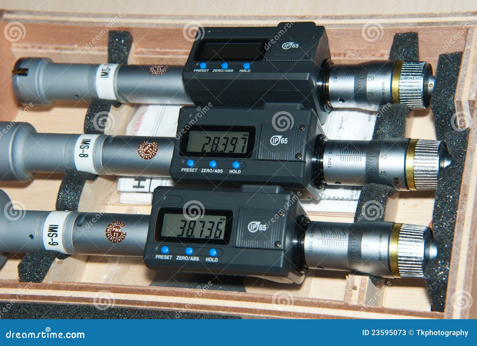 Three Inside micrometer stock image. Image of scale, classification ...