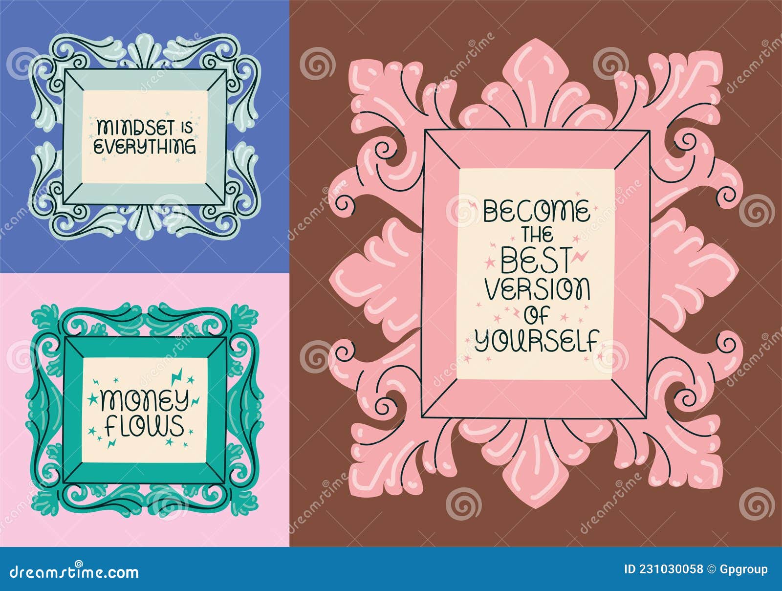 Three Inspiration Statements Stock Vector - Illustration of design ...