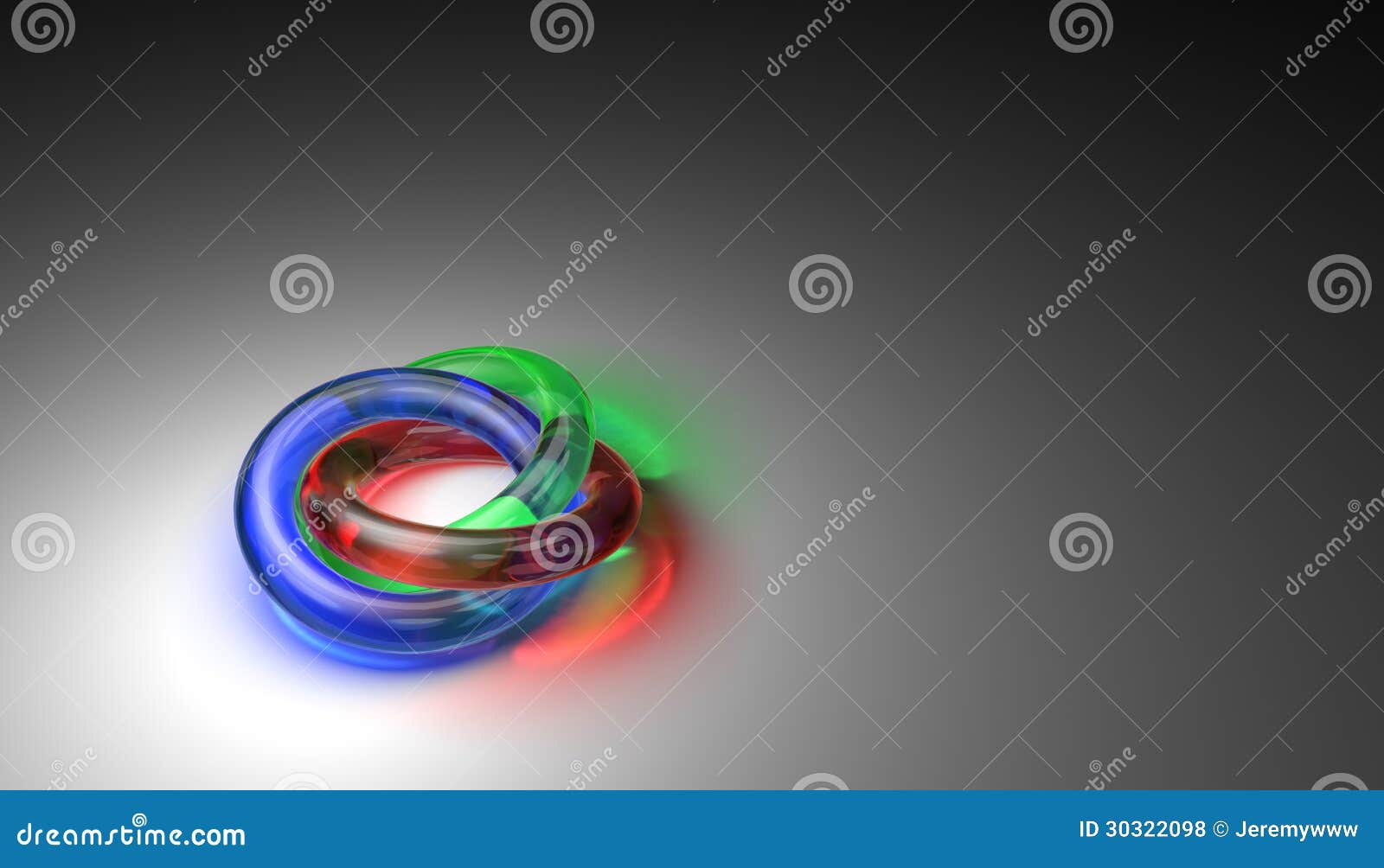 Three Interlocking Colored Glass Rings Stock Photo - Image of glass ...