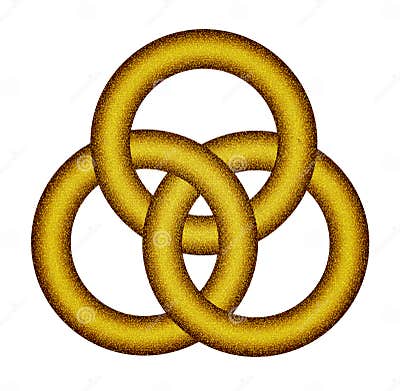Three Interlocking Gold Rings - Celtic Knot Stock Illustration ...