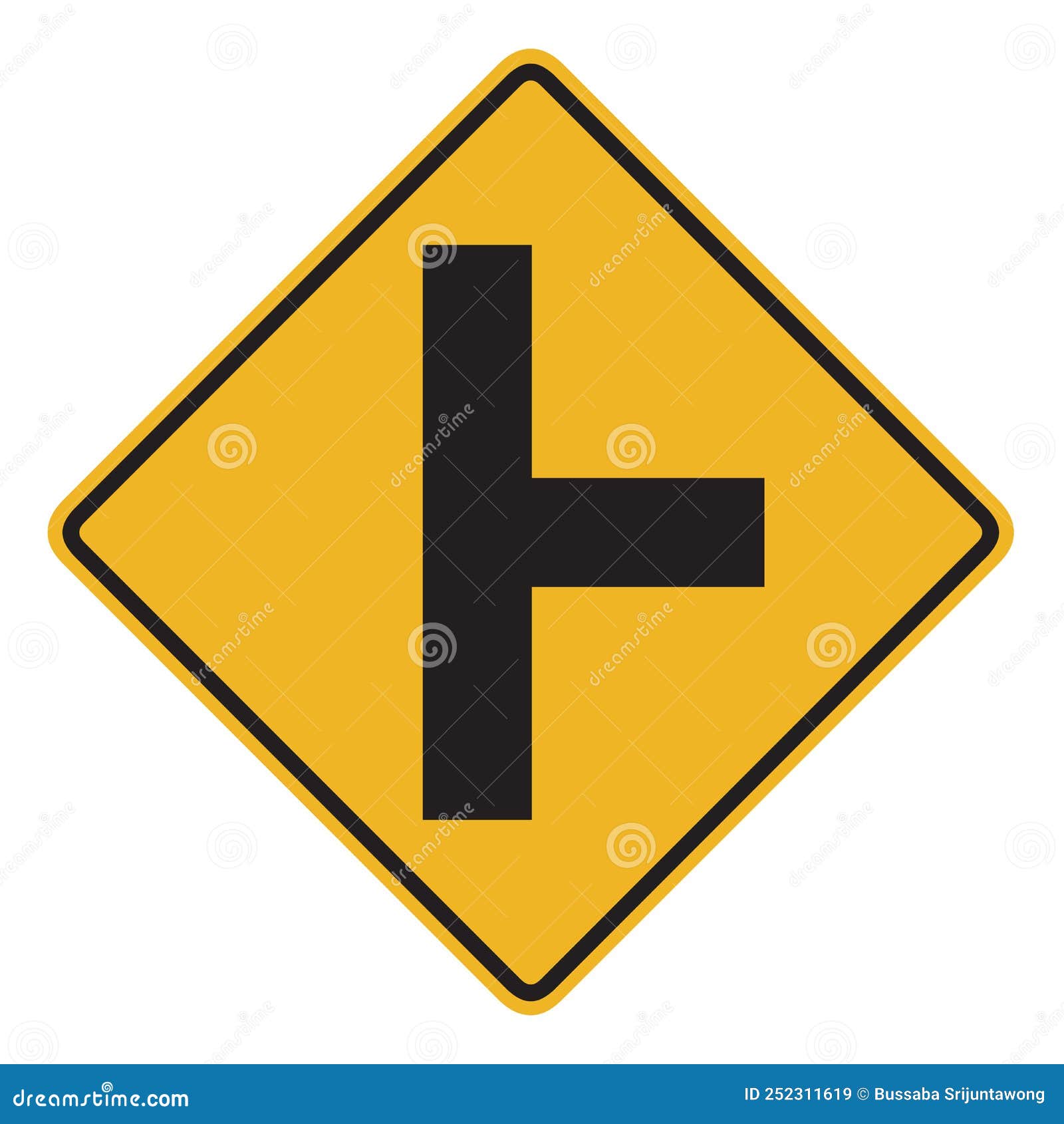 Three Intersection Sign stock illustration. Illustration of design ...