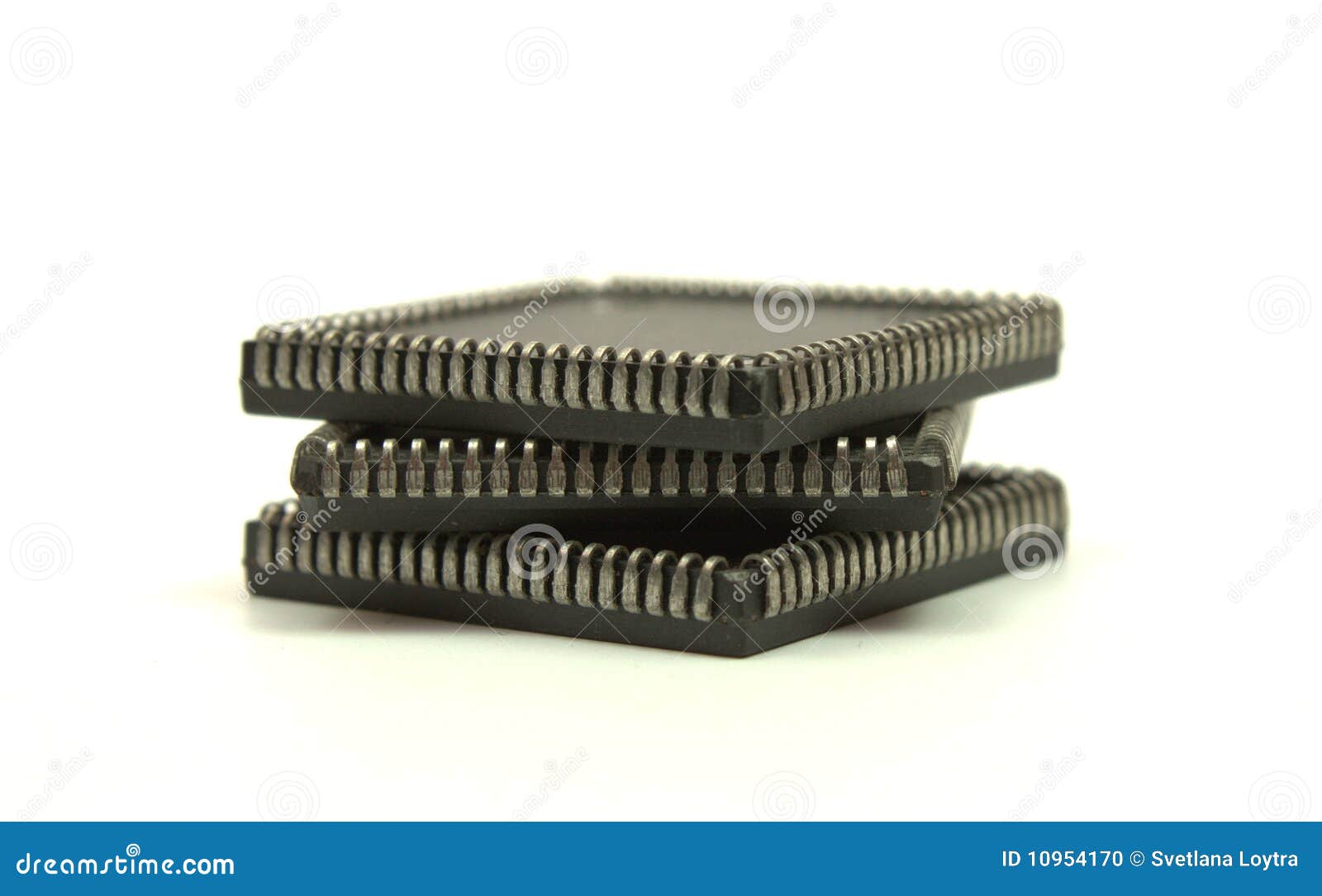 Three Inverted Chips Isolated Stock Photo - Image of equipment ...