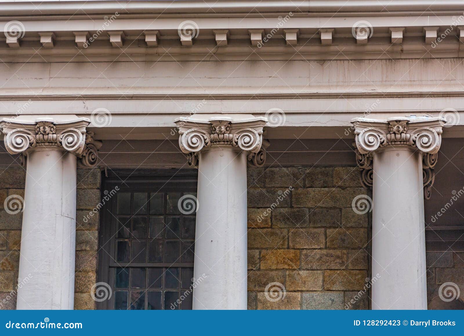 Three Ionic Columns stock image. Image of architectural - 128292423