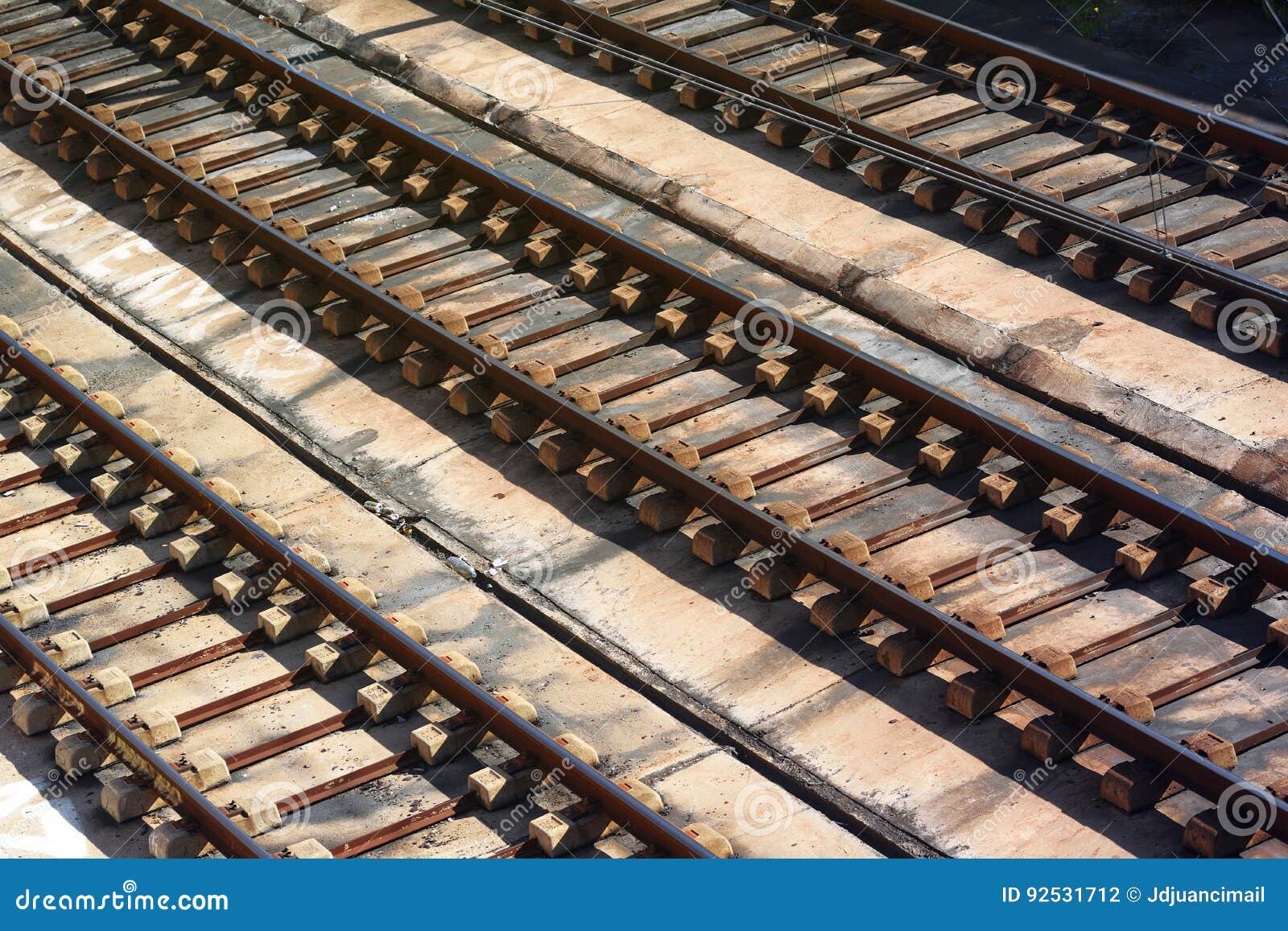 Three Iron Rail Ways. Trade and Carriage of Goods Stock Photo - Image ...