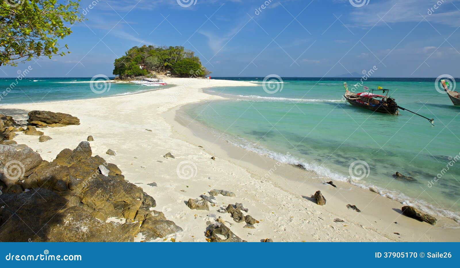 Three islands stock photo. Image of boat, island, pods - 37905170