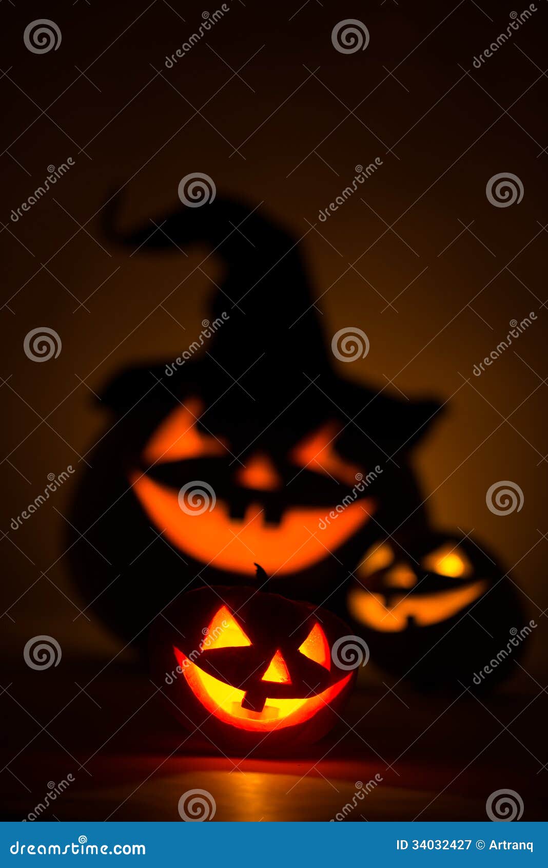 Three jack-o-Lantern stock image. Image of object, front - 34032427