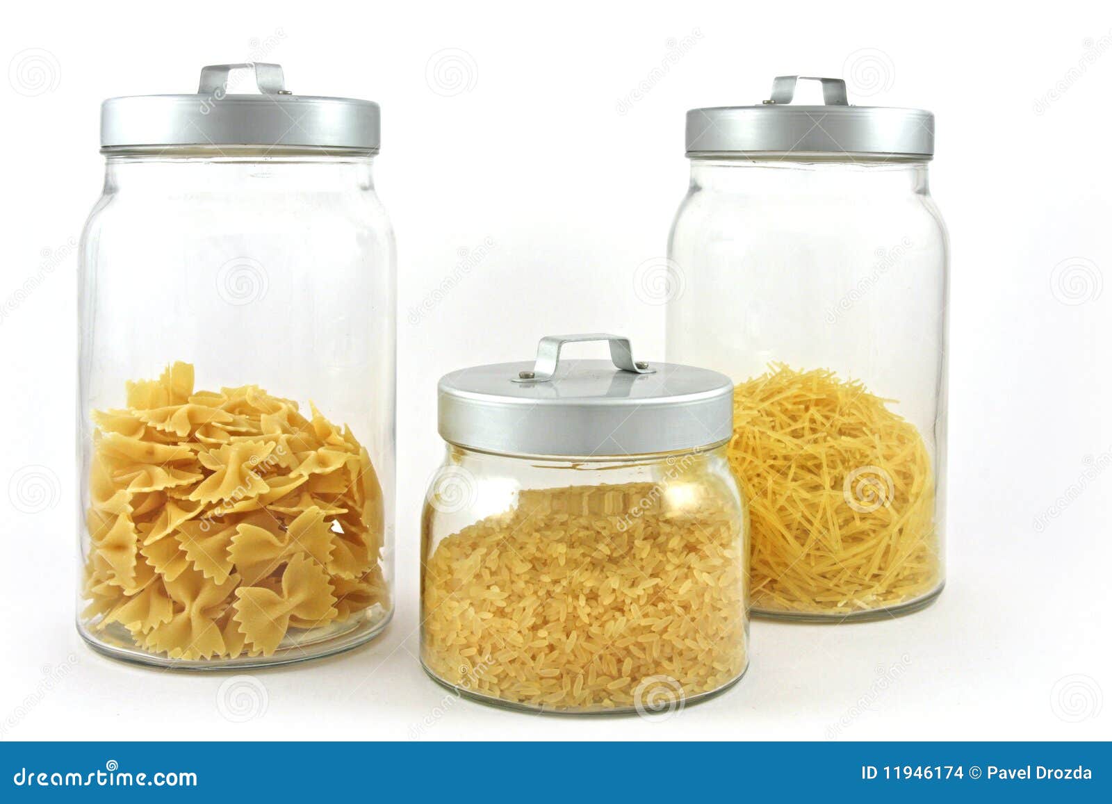 Three jars with pastas stock photo. Image of large, choice - 11946174